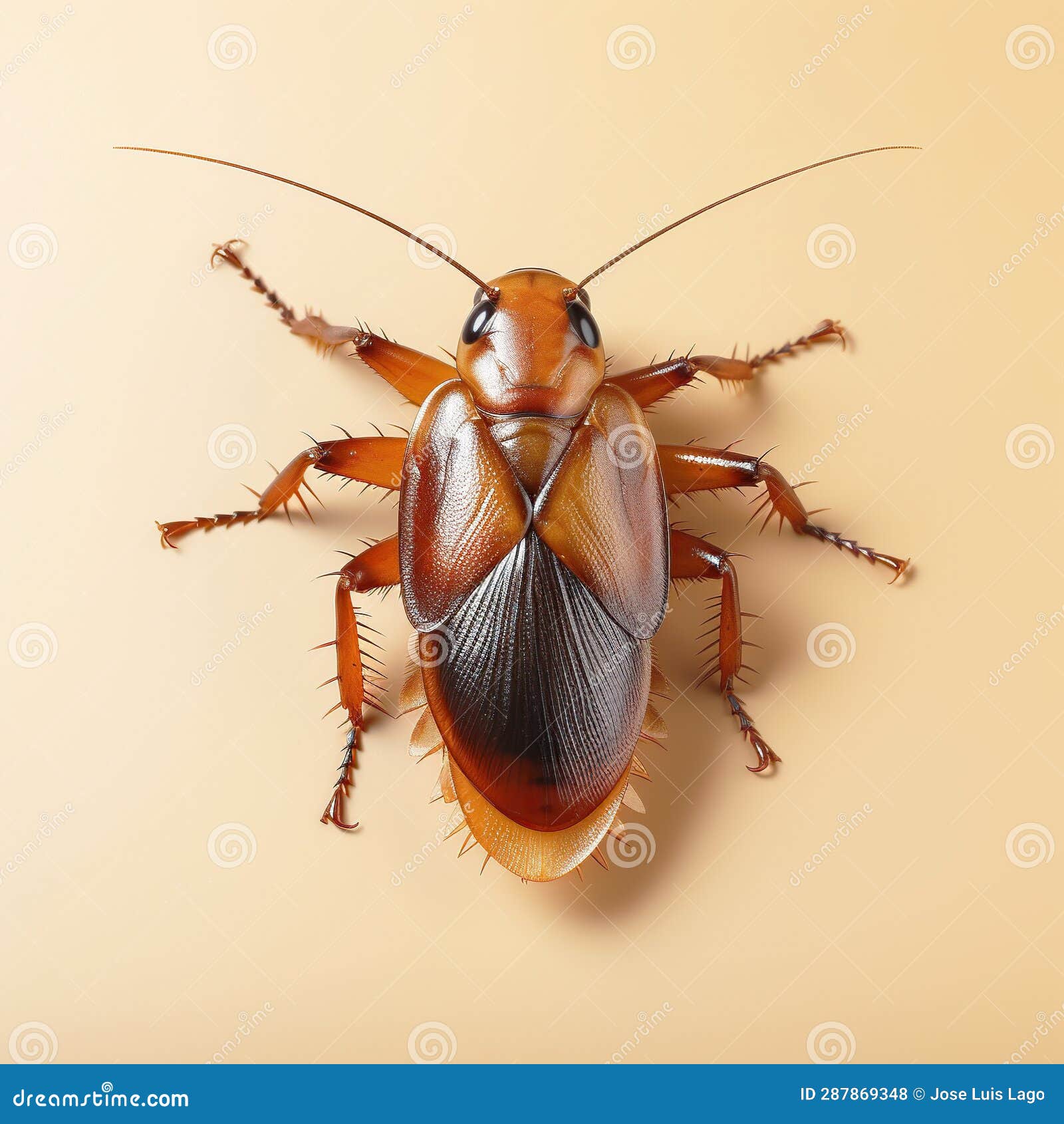 Isolated Cockroach on White Background Stock Illustration ...