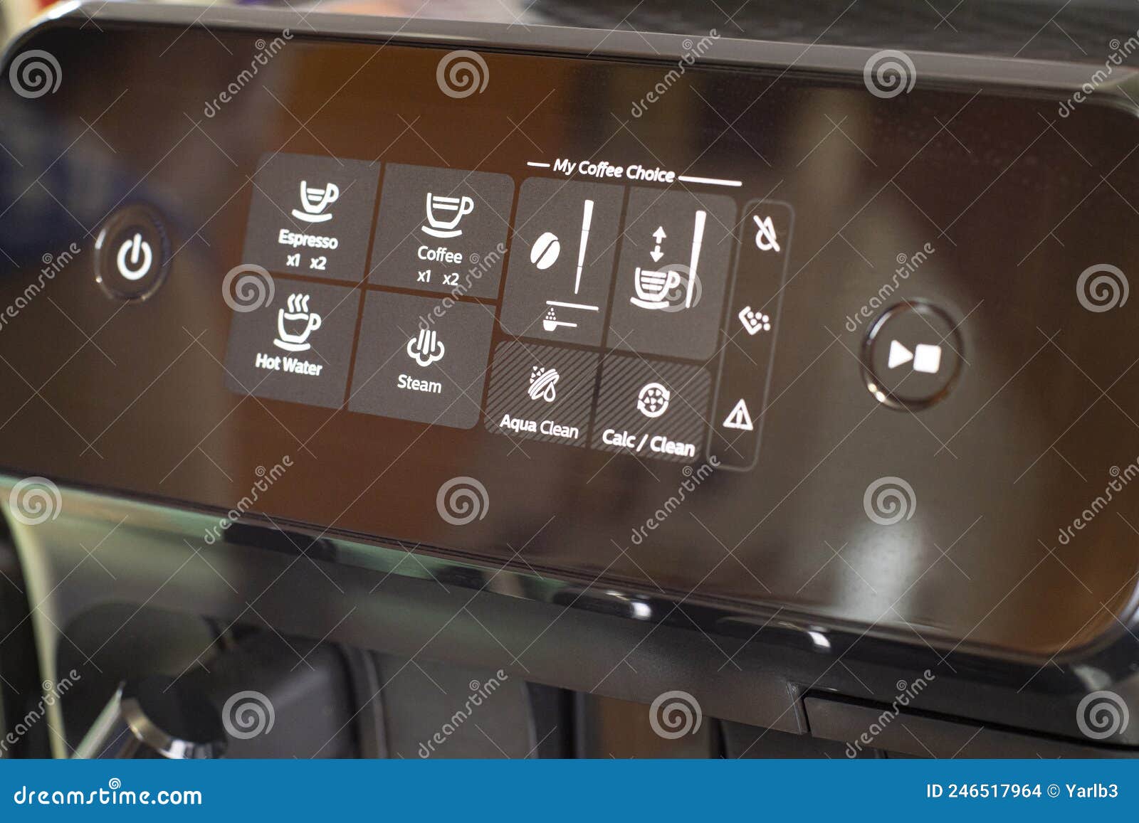 Close-up Coffee Machine Control Panel Stock Photo - Image of control ...