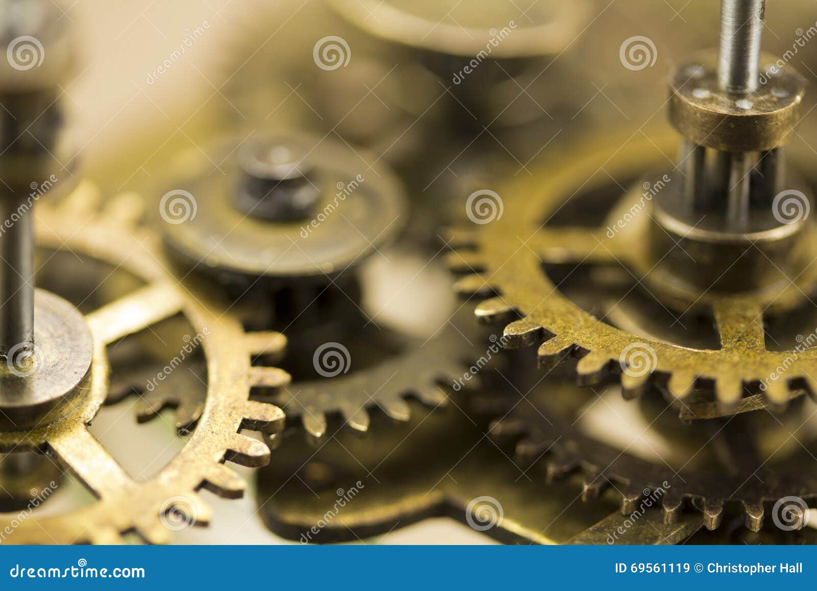 Close Up of Cogs Inside a Clock Stock Image - Image of machine ...