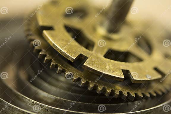 Close Up of Cogs Inside a Clock Stock Photo - Image of gears ...