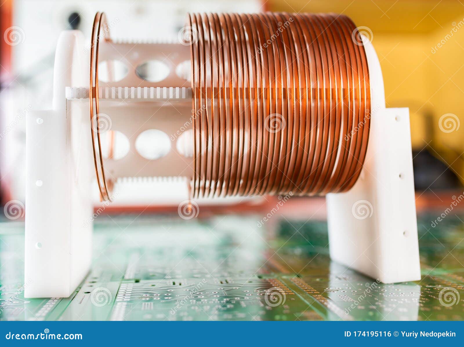 Close-up of a Coil of Copper Wire Stock Photo - Image of hardware ...