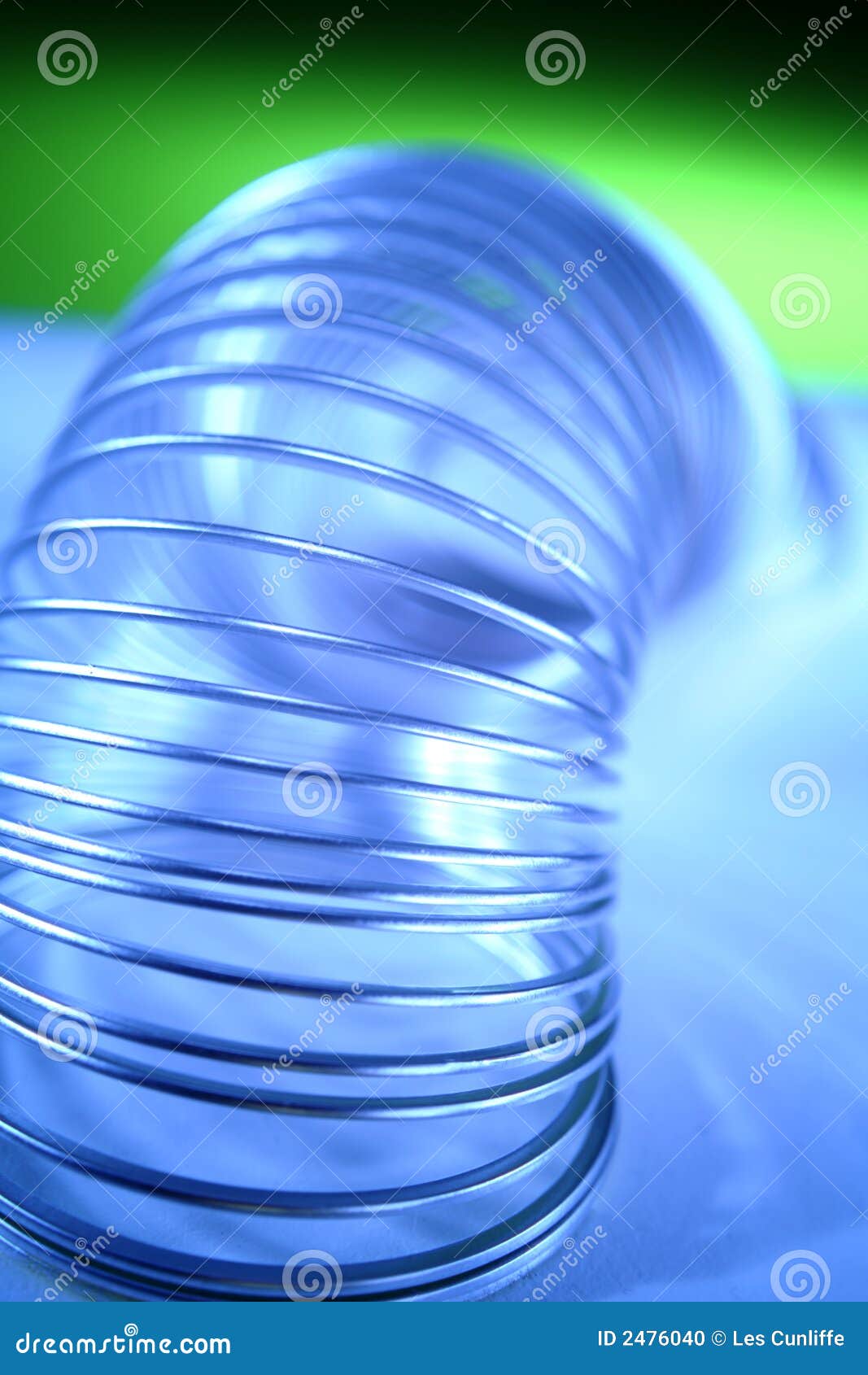 Close Up of a Coiled Spring Editorial Image - Image of coiled, blue ...