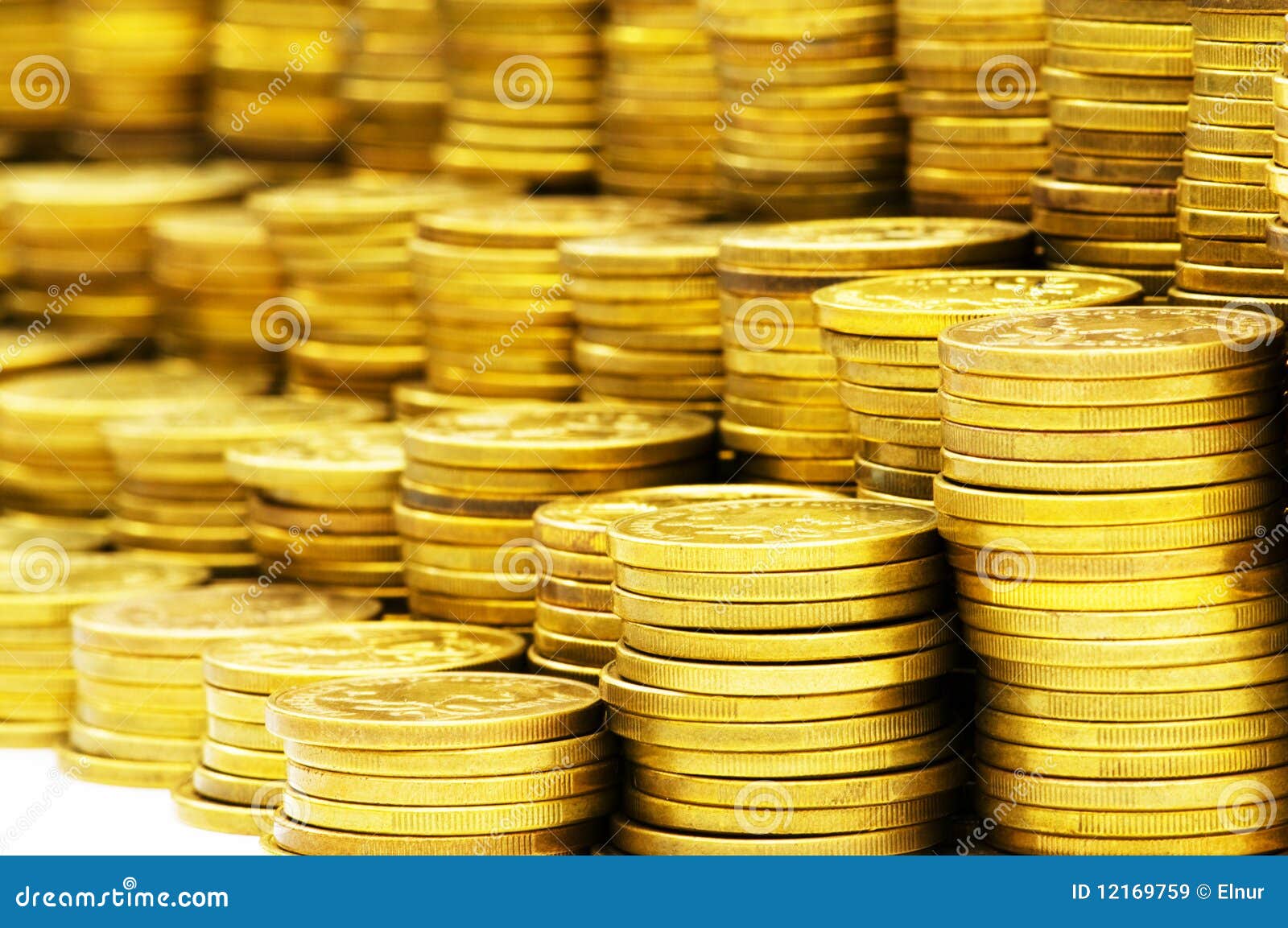 Close Up of the Coin Stacks Stock Image - Image of banking, coin: 12169759