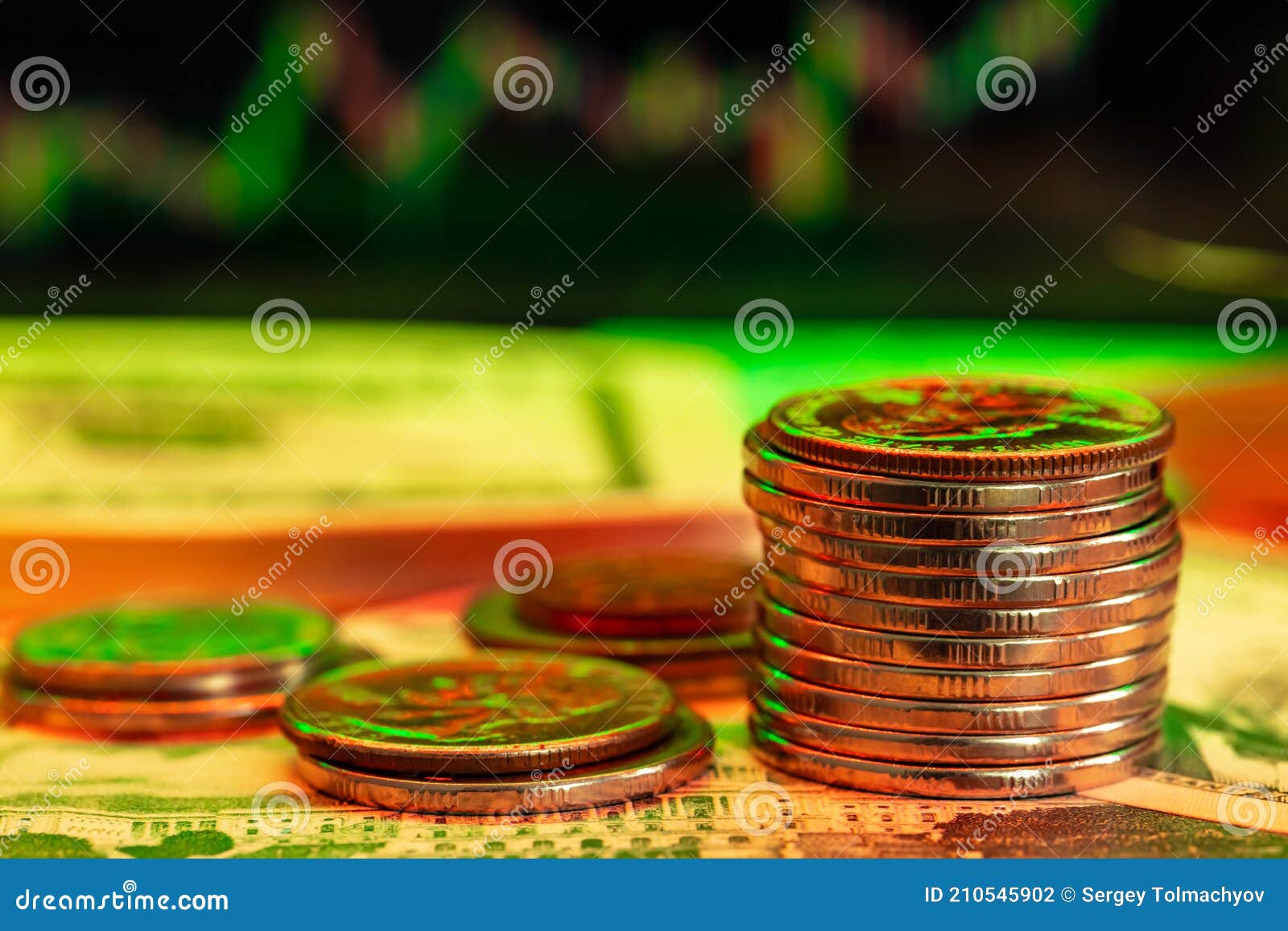 Close Up of Coins Stacked on Each Other Stock Photo - Image of salary ...