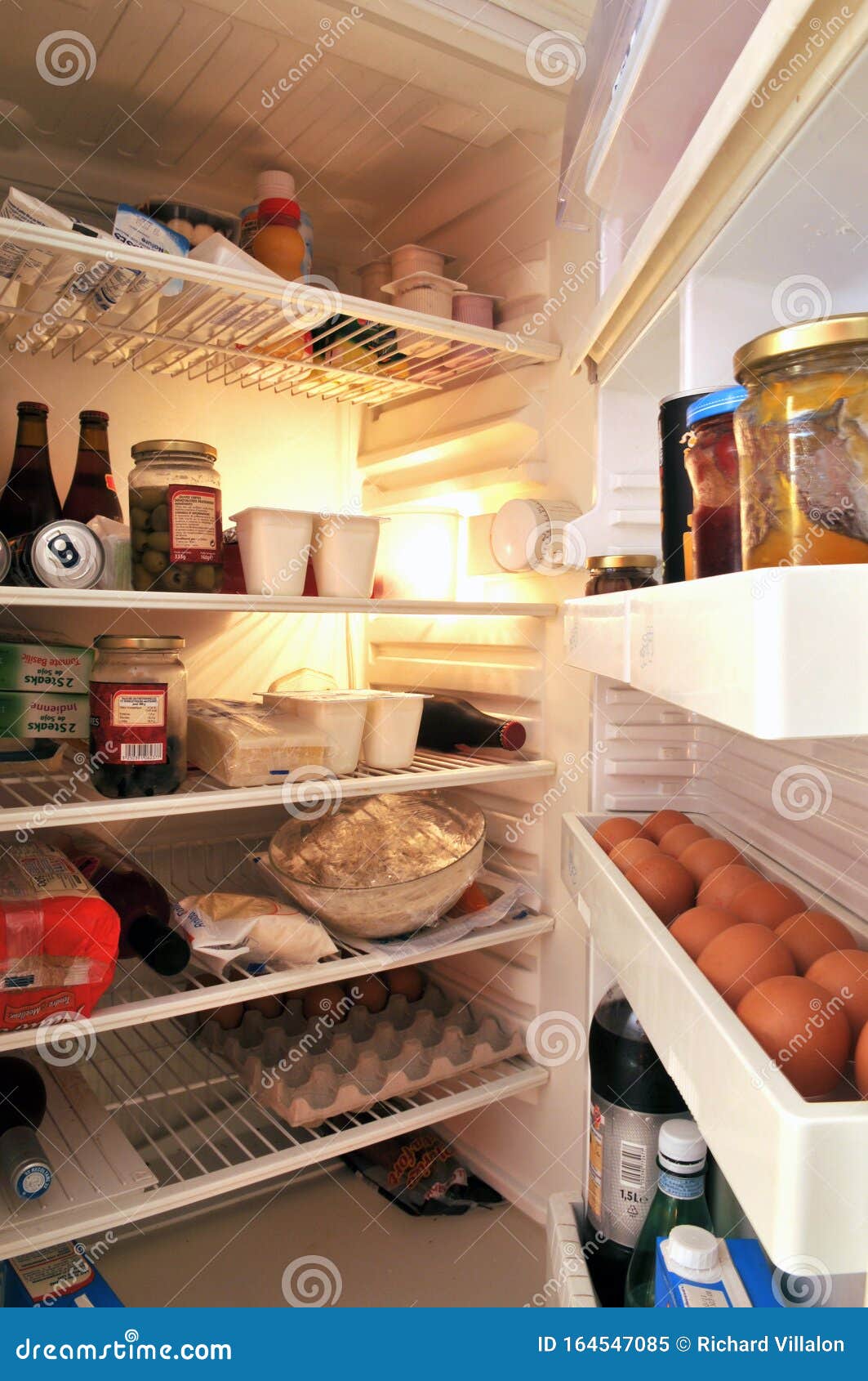 Open fridge in close-up editorial image. Image of fridge - 164547085