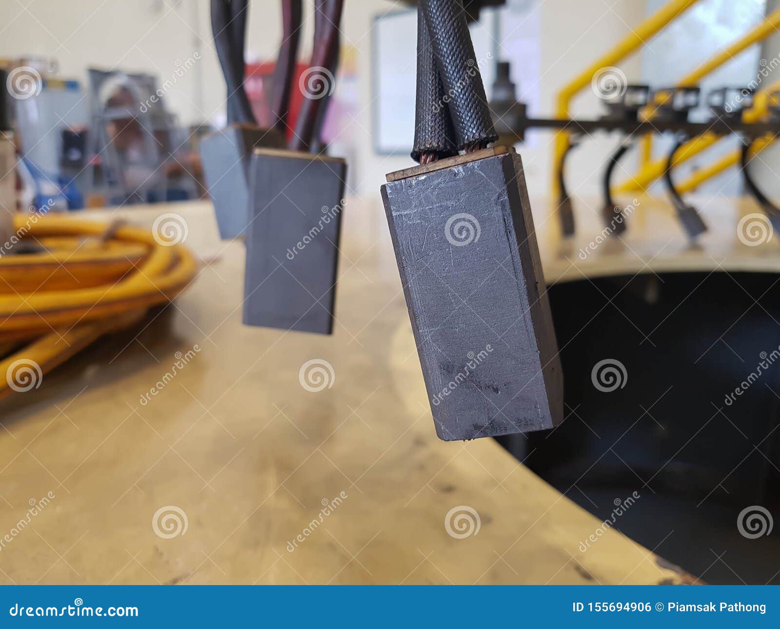 Close Up, Collector Ring Brushes Stock Photo - Image of parts, mounting ...