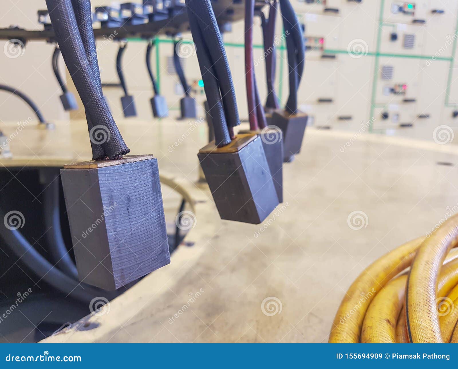 Close Up, Collector Ring Brushes Stock Image - Image of carbon ...