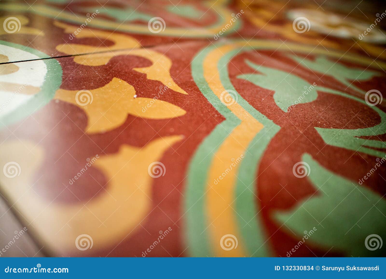 Close Up Of Colonial Style Mosaic Tile Floor Stock Photography ...