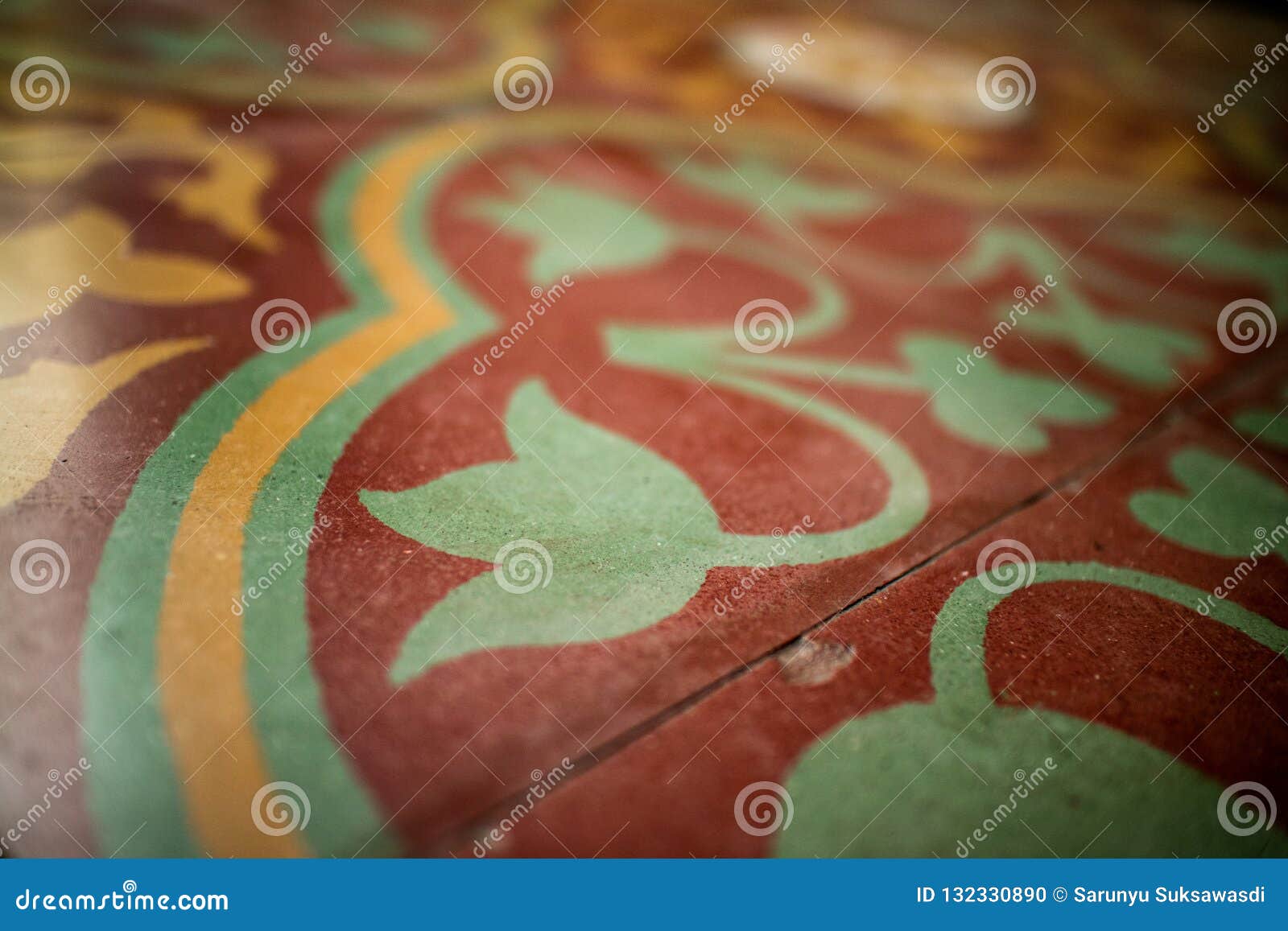 Close Up Of Colonial Style Mosaic Tile Floor Stock Photography ...
