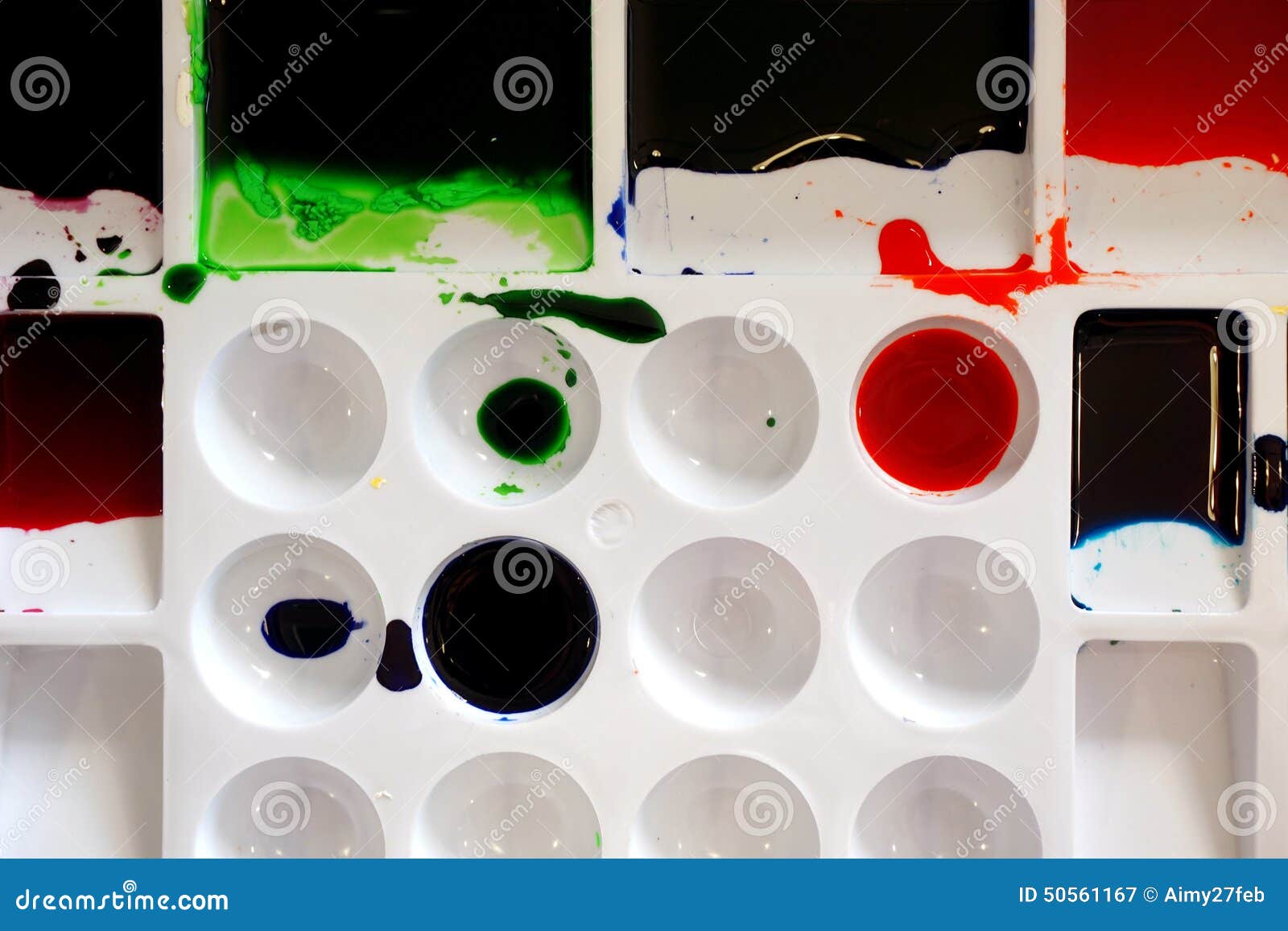 Close Up of Color Pallet (batik Color) Stock Image - Image of basic ...