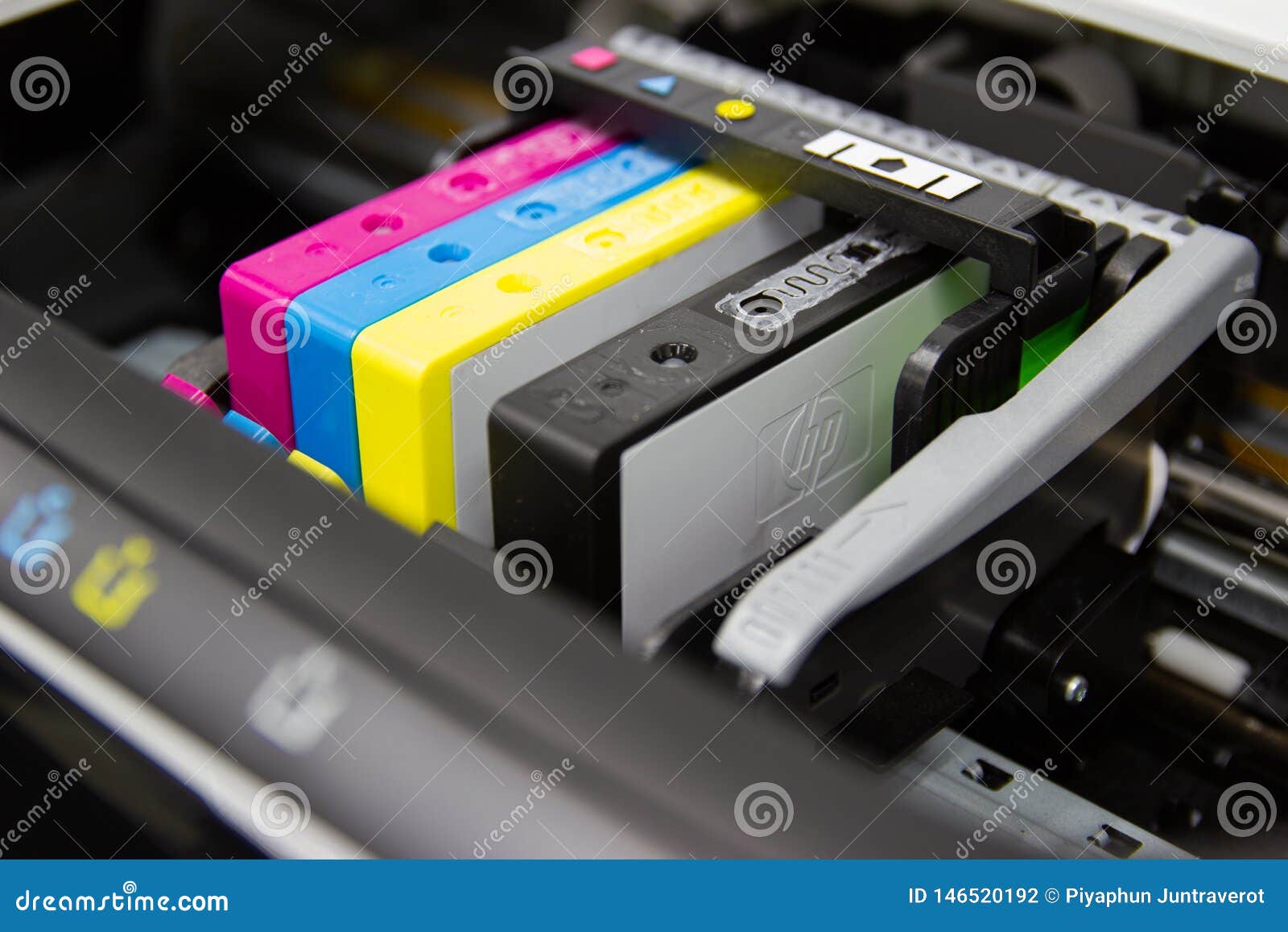 Color Printer Ink Jet Cartridge of the Printer Inject Stock Photo ...