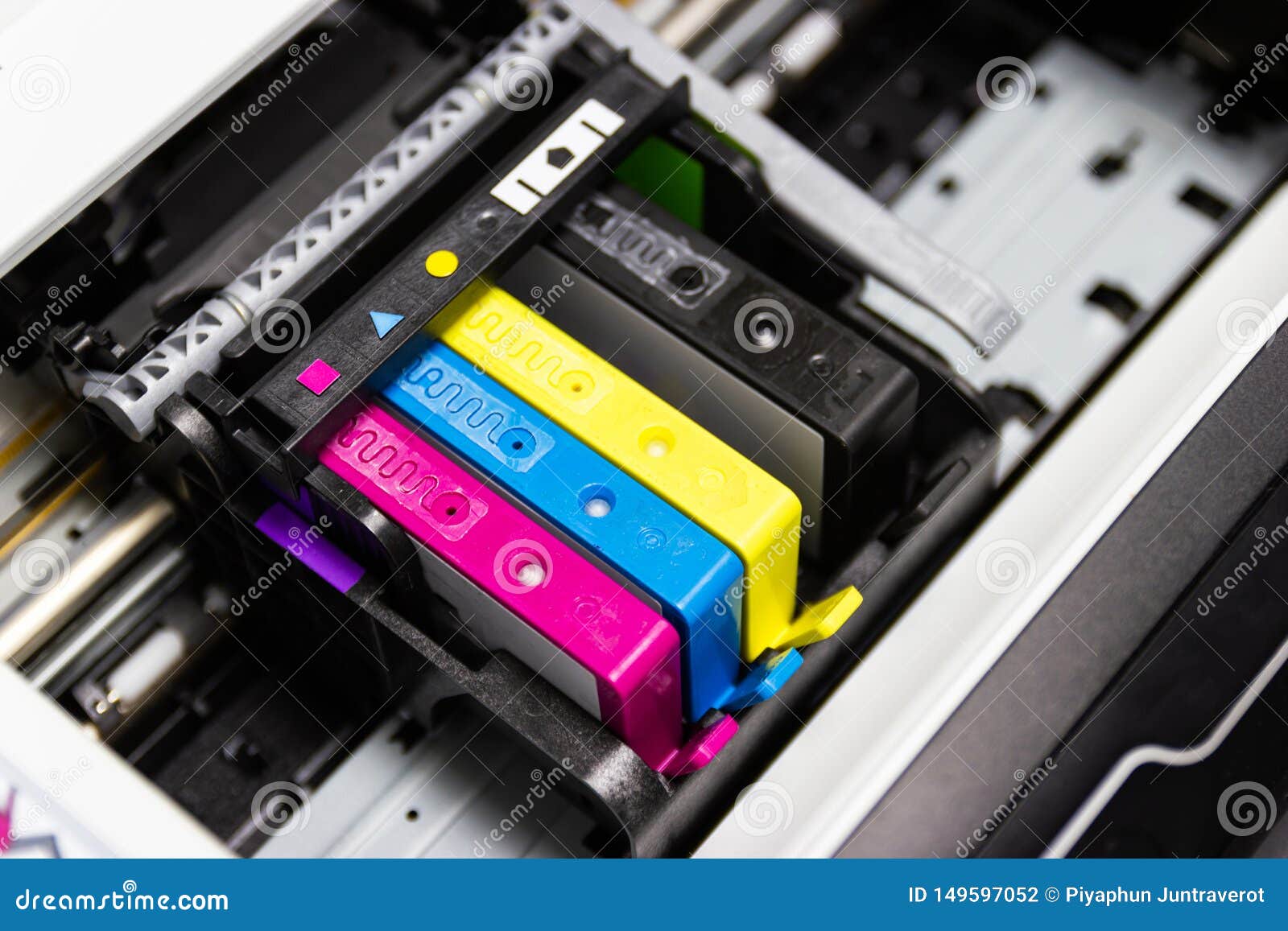 Color Printer Ink Jet Cartridge of the Printer Inject Stock Photo ...