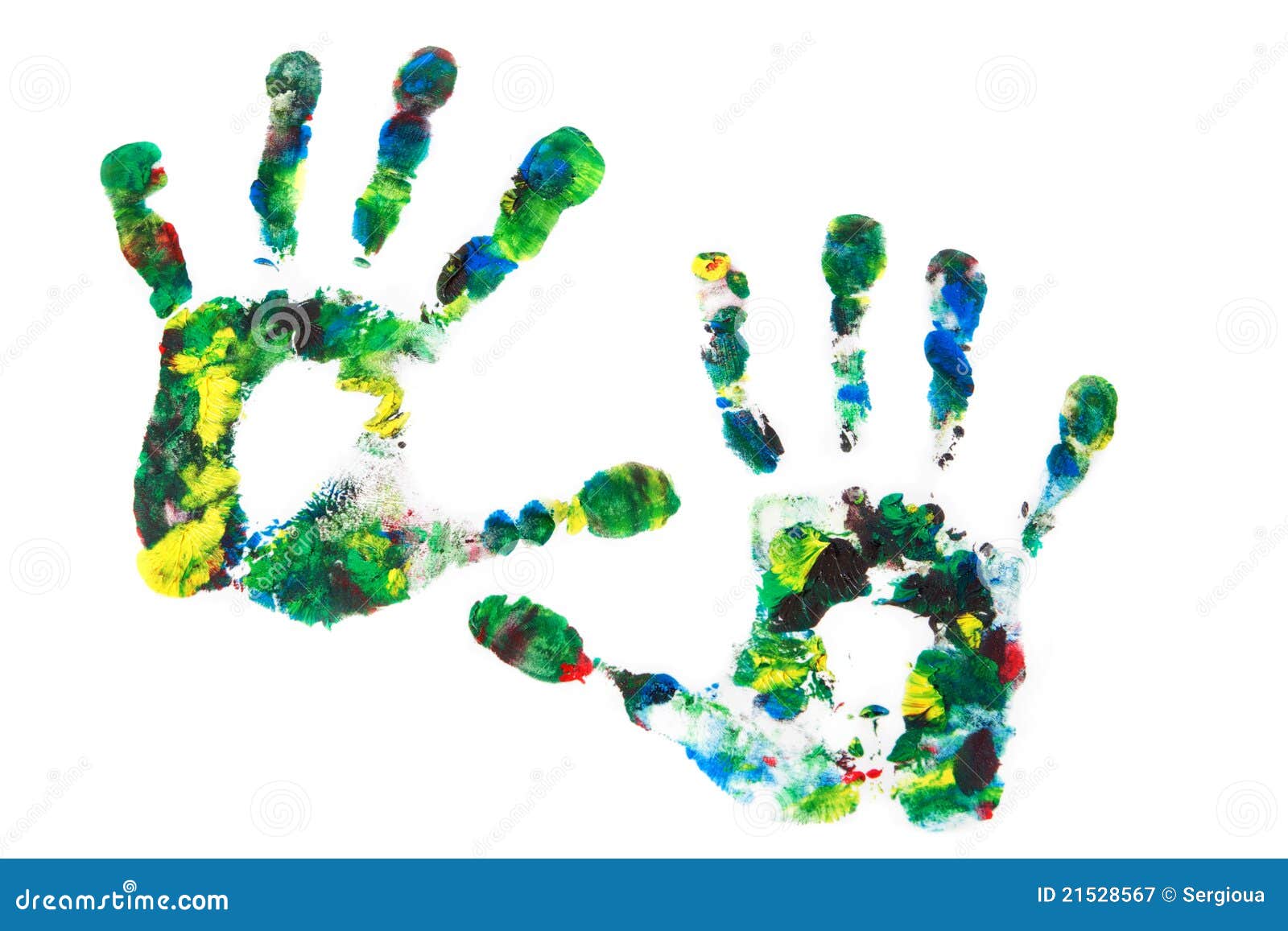 Close Up of Colored Hand Print Stock Image - Image of colorful ...