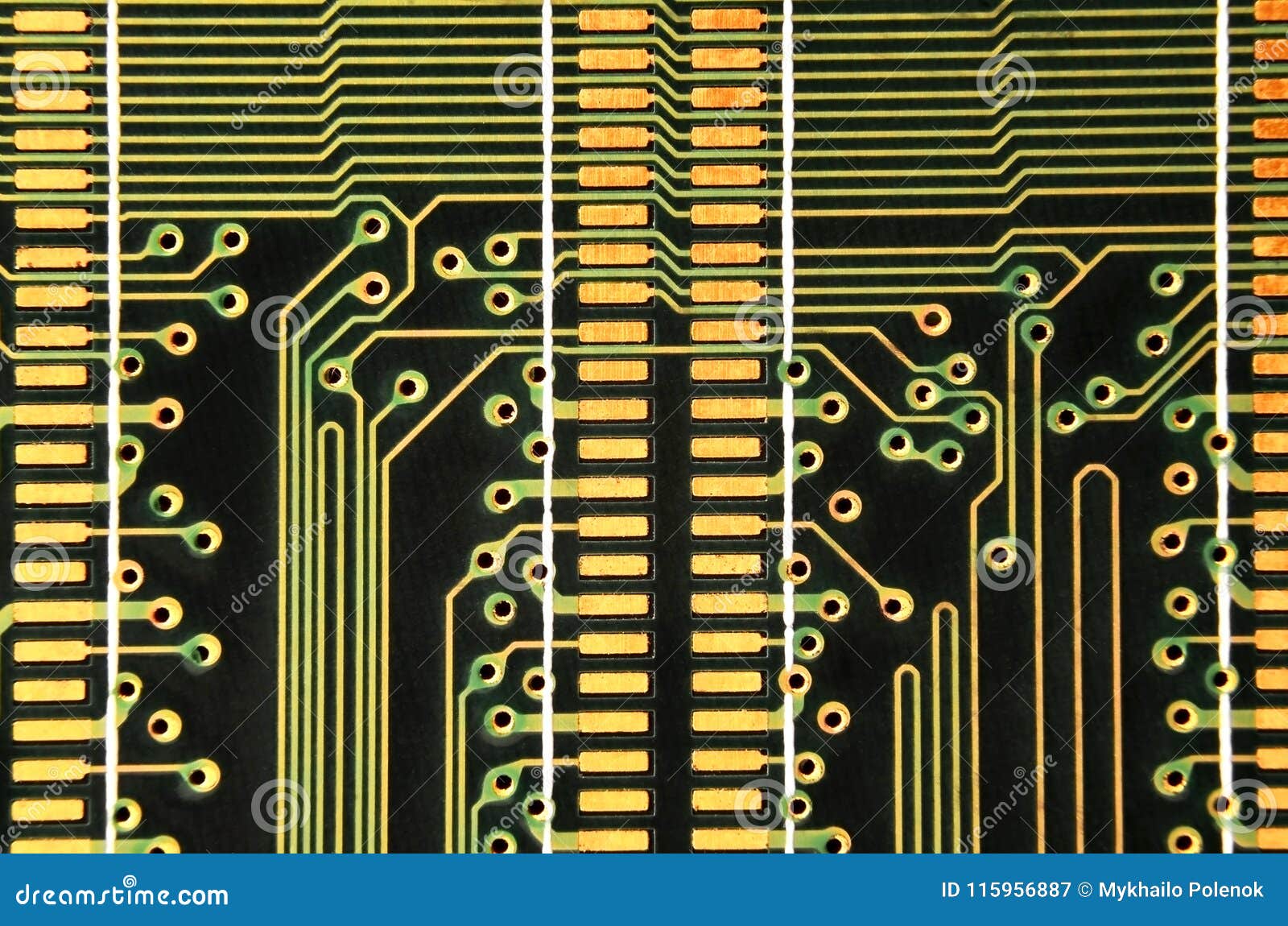 Close Up of Colored Micro Circuit Board. Abstract Technology Background ...