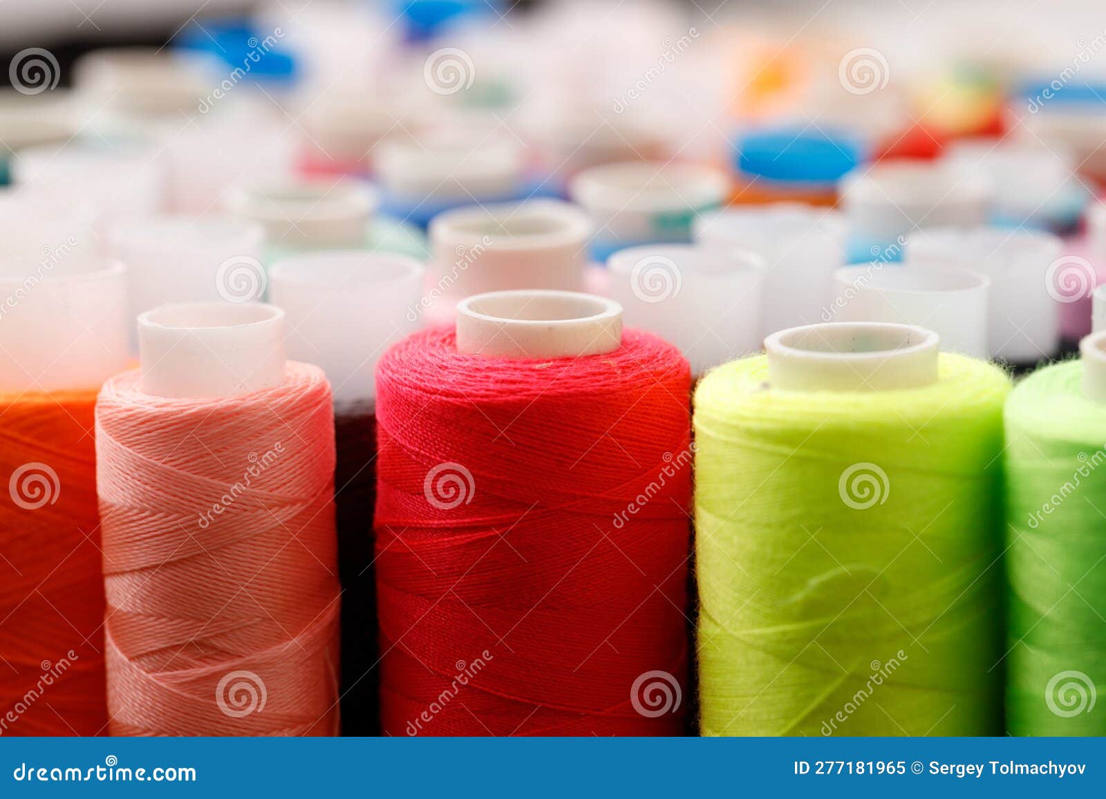Close Up of Colored Thread Coils, Thread Spools Background Stock Image ...