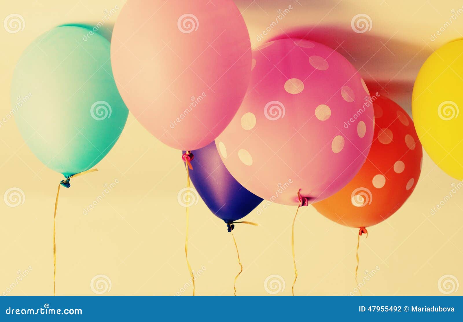 Close Up of Colorful Balloons Stock Photo - Image of hipster, helium ...