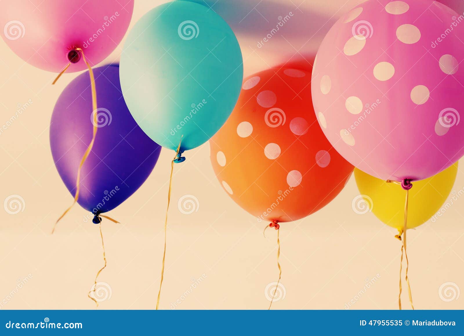 Close Up of Colorful Balloons Stock Image - Image of blue, close: 47955535