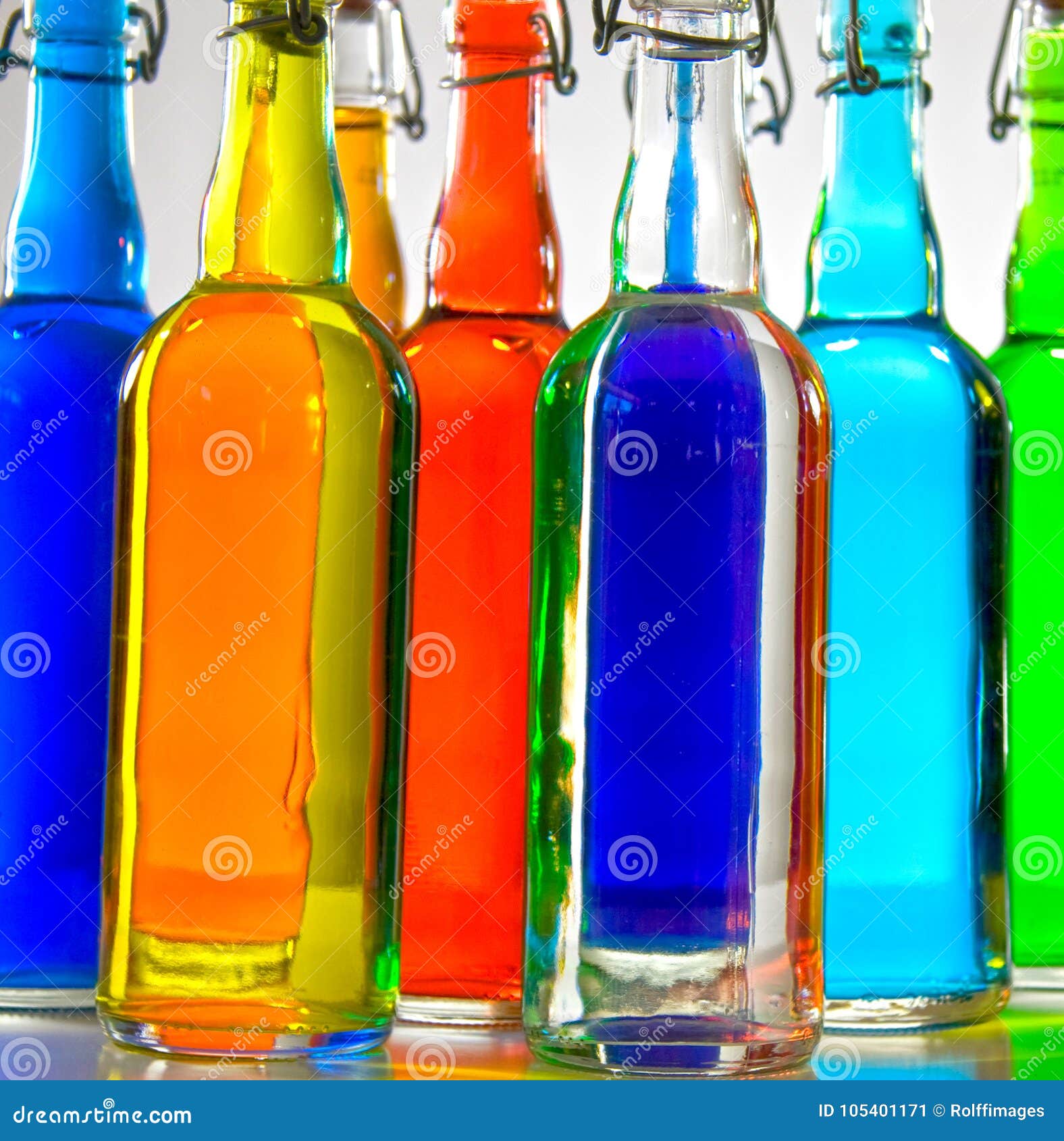 Colorful bottles stock image. Image of alcohol, collection - 105401171