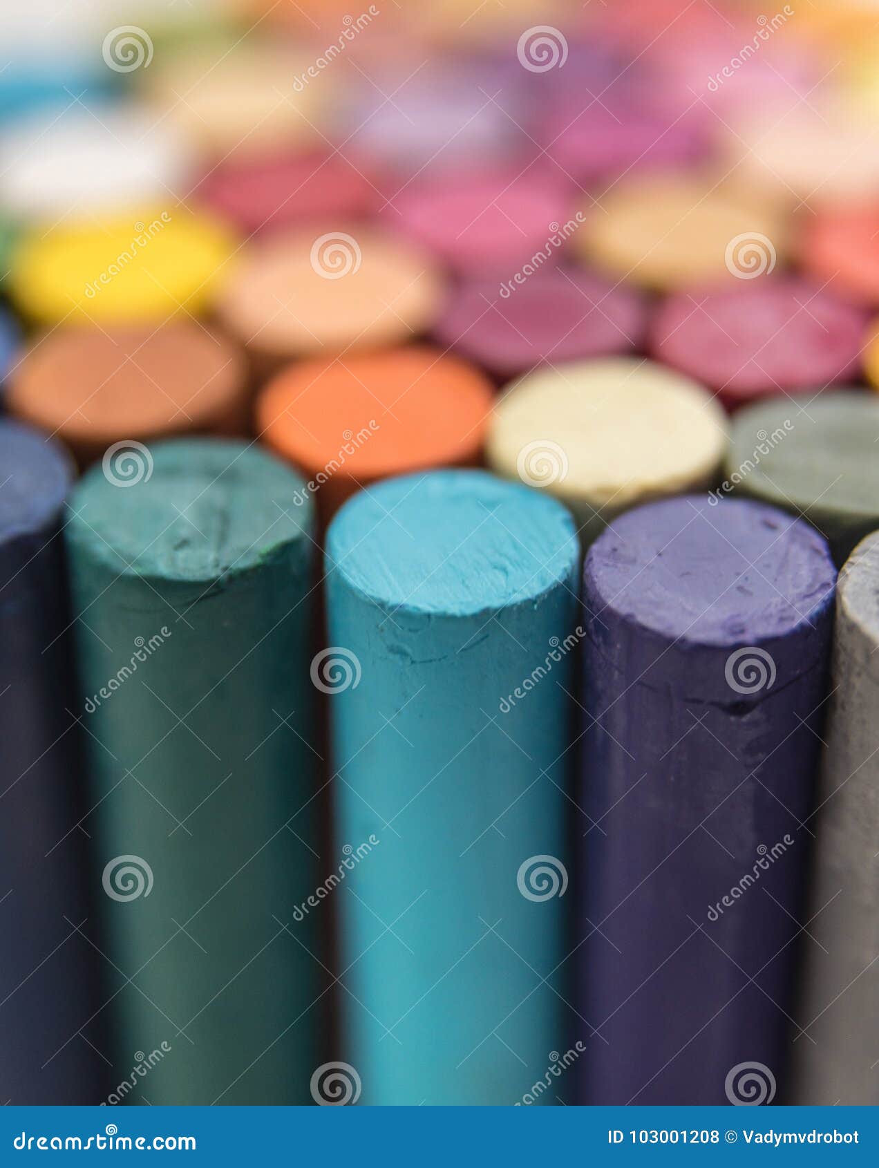 Close Up of Colorful and Bright Pastel Crayons Stock Photo - Image of ...