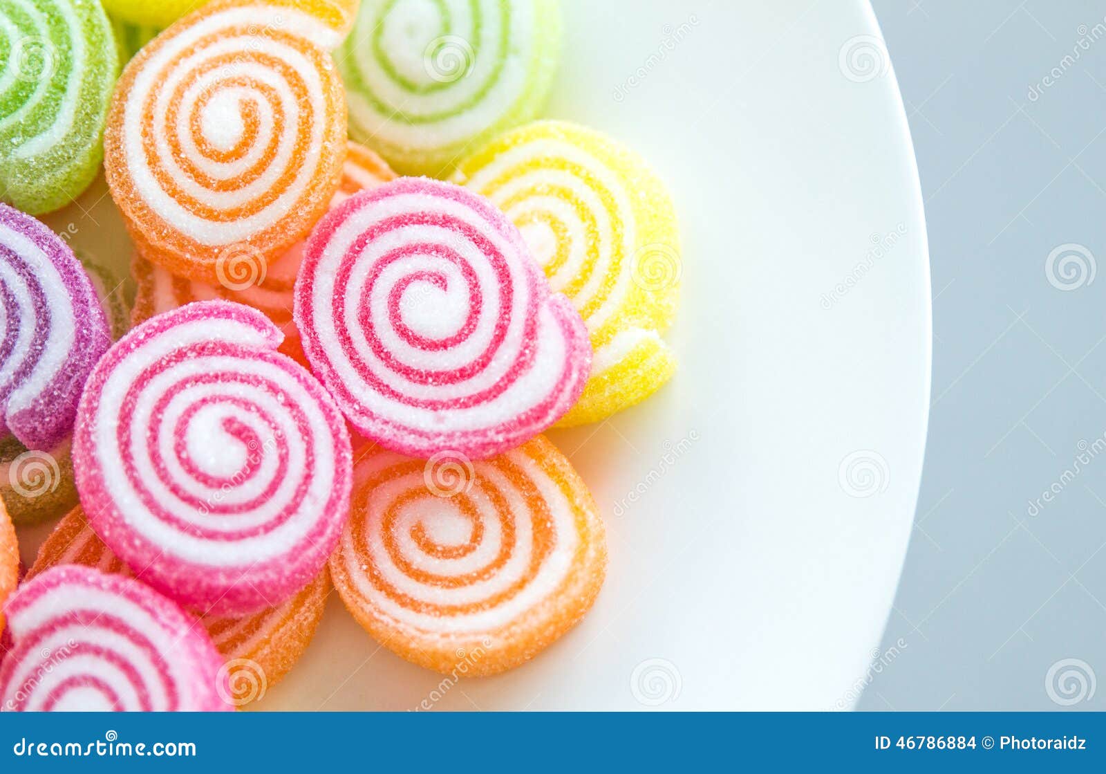 Close-up of Colorful Candy on Plate Stock Illustration - Illustration ...