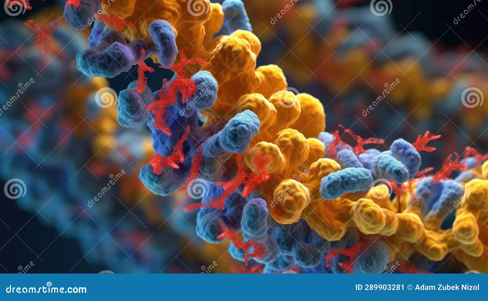 A Close Up of Colorful Cells Stock Illustration - Illustration of ...