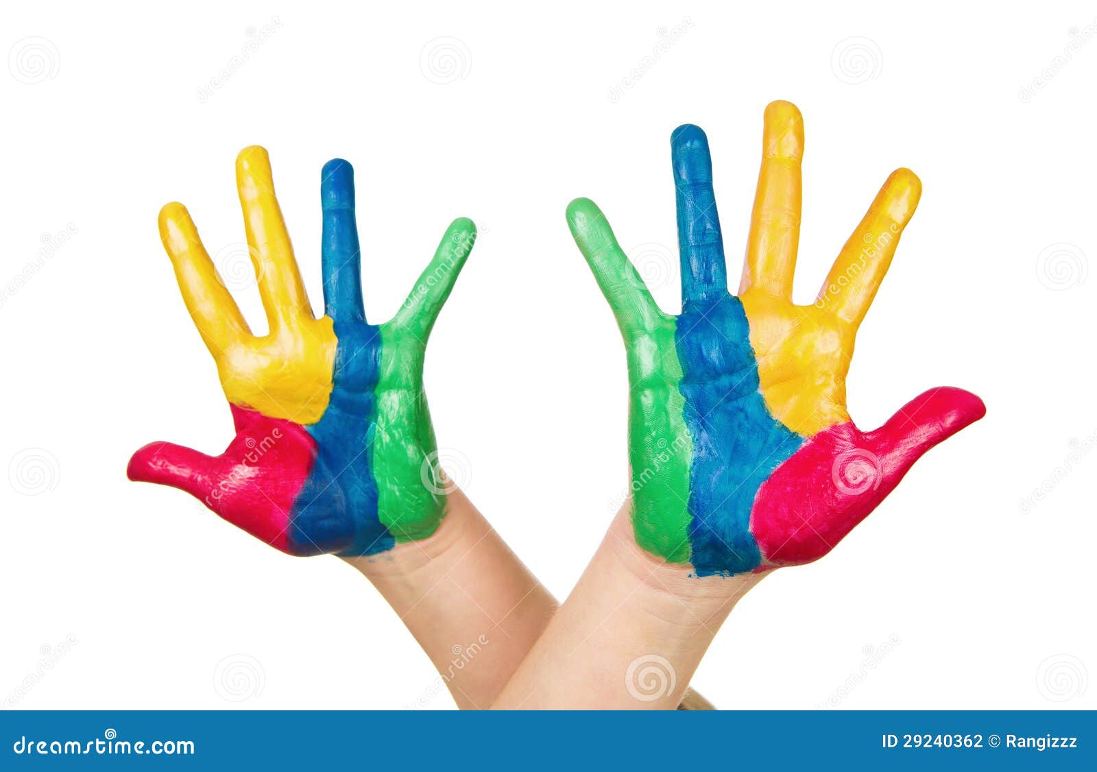 Close Up of Colorful Child Hands Stock Photo - Image of childhood ...