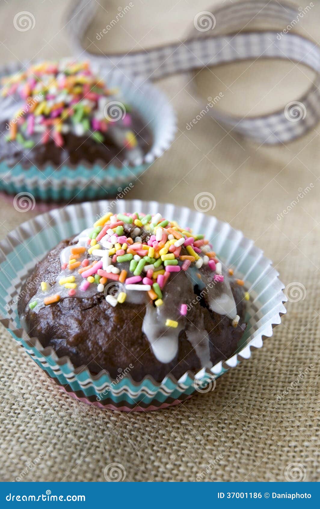 Close up colorful cupcakes stock photo. Image of baking - 37001186