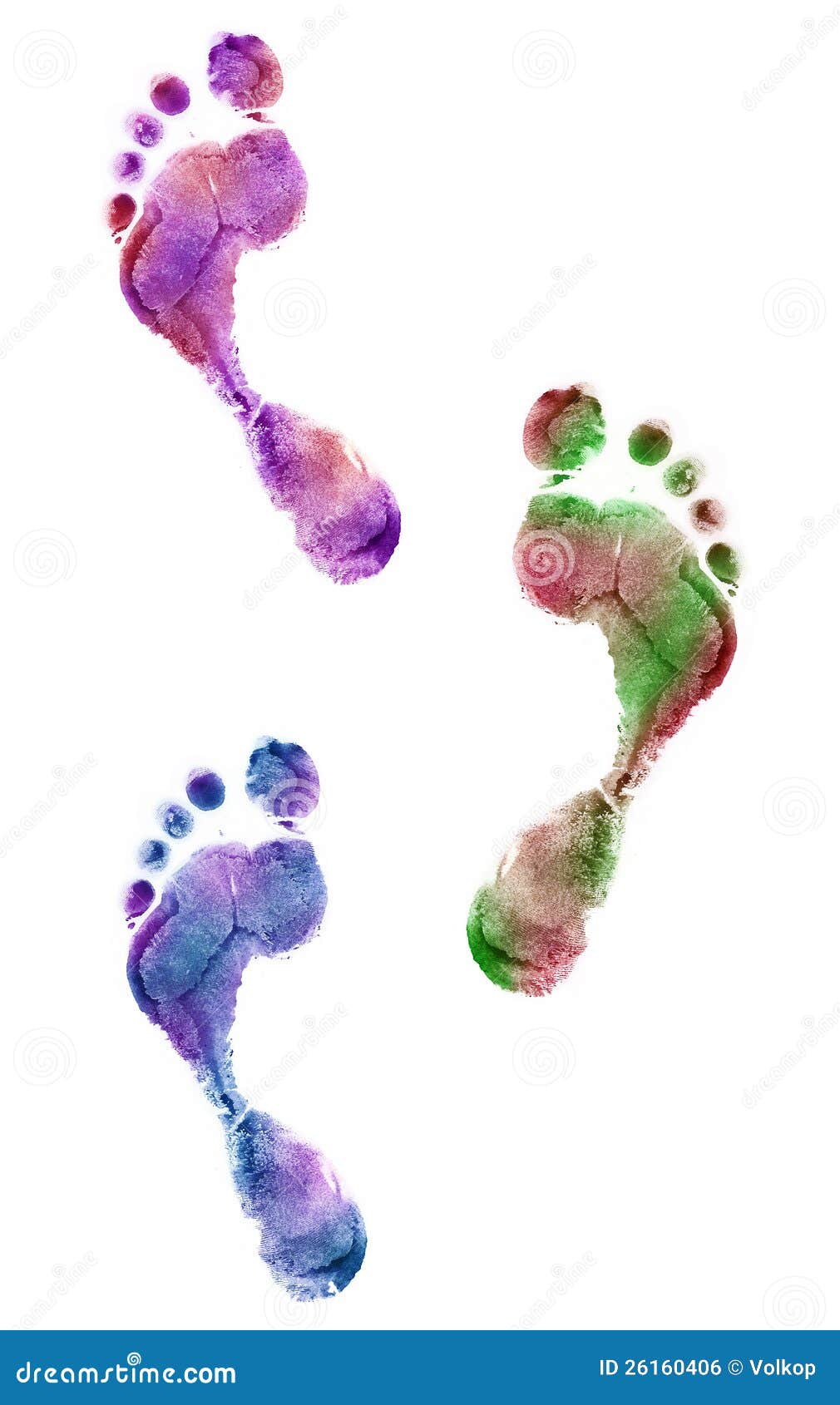 Close Up of Colorful Foot Prints Stock Photo - Image of craft, create ...