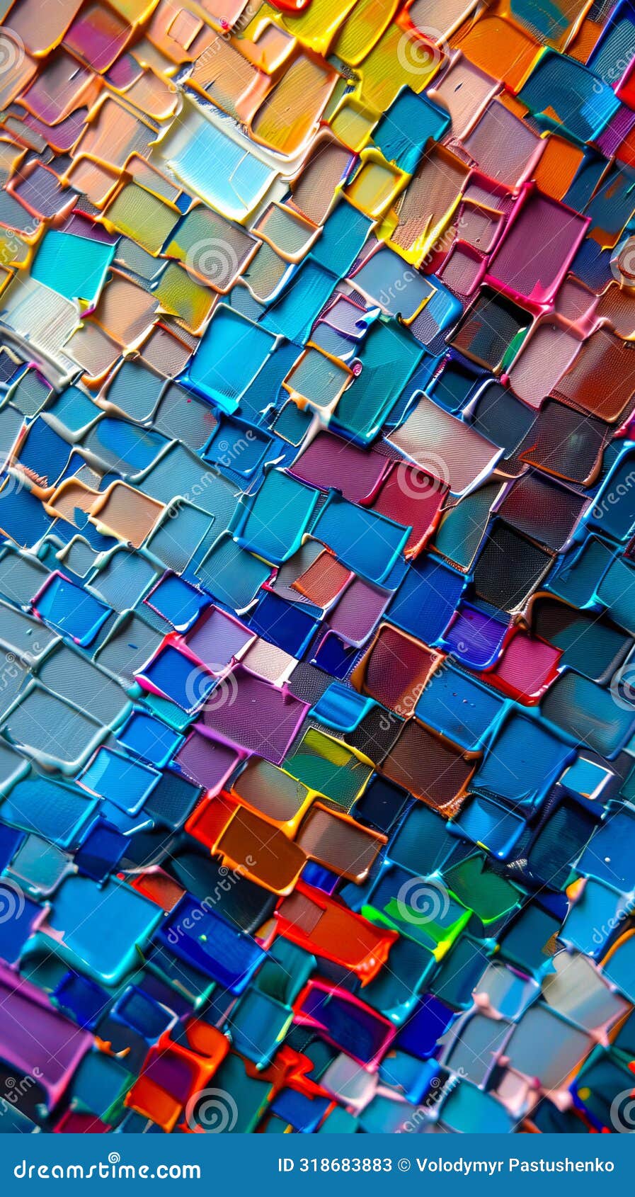 A Close Up of Colorful Glass Tiles Stock Image - Image of generated ...