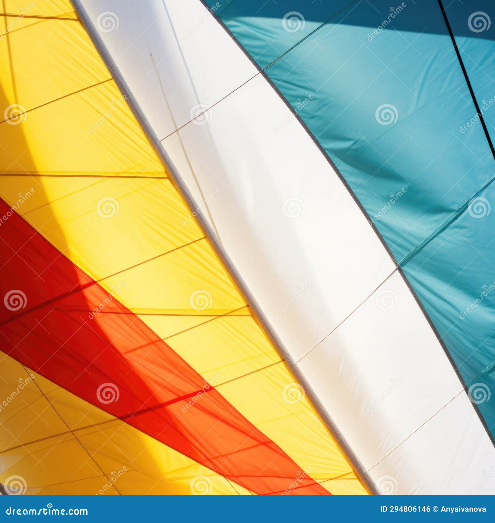A Close Up of a Colorful Kite with a Blue Sky in the Background Stock ...