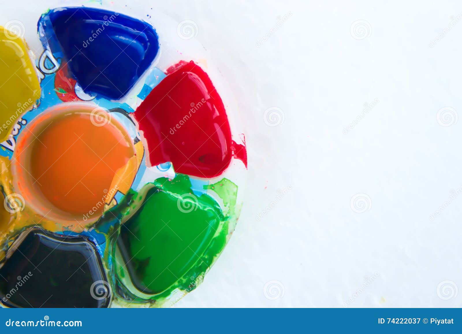 Close Up of Colorful Poster Colors with Selective Focus Stock Image ...