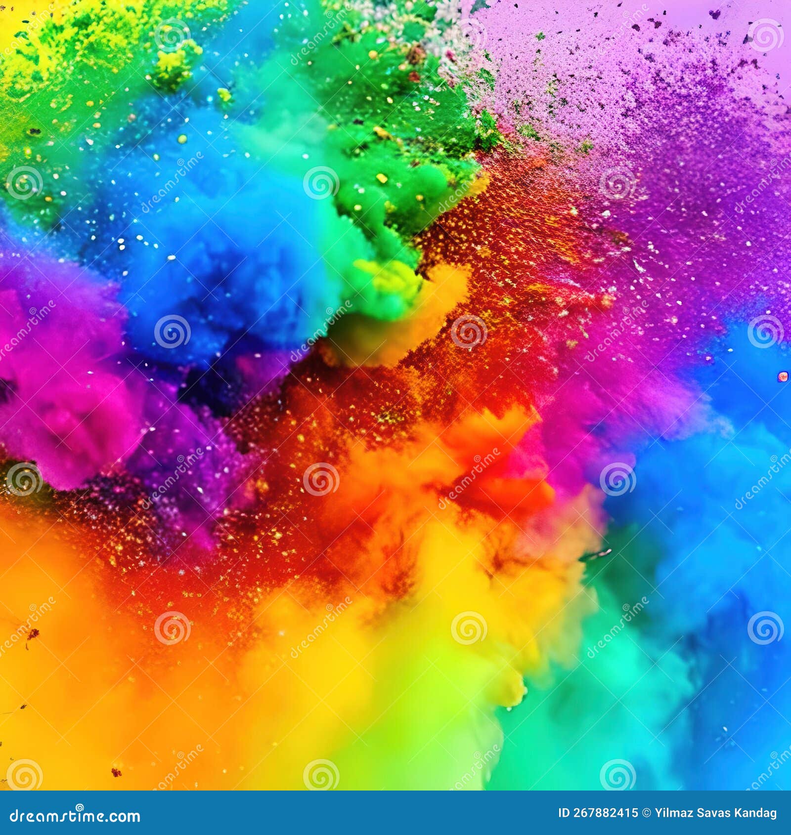 Colorful Powder Paint Explosion and Splashes for Background Stock ...