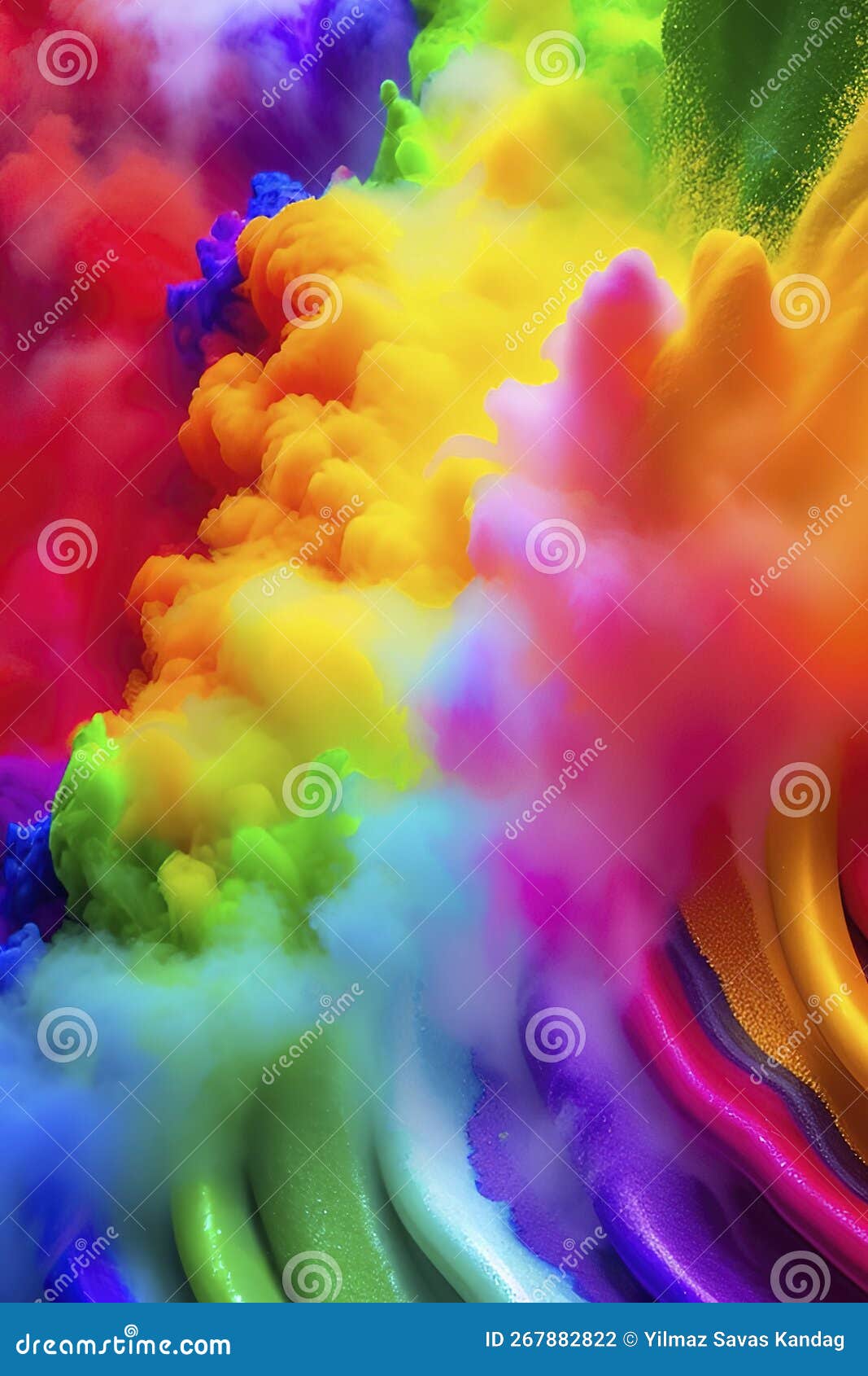 Colorful Powder Paint Explosion and Splashes for Background Stock ...