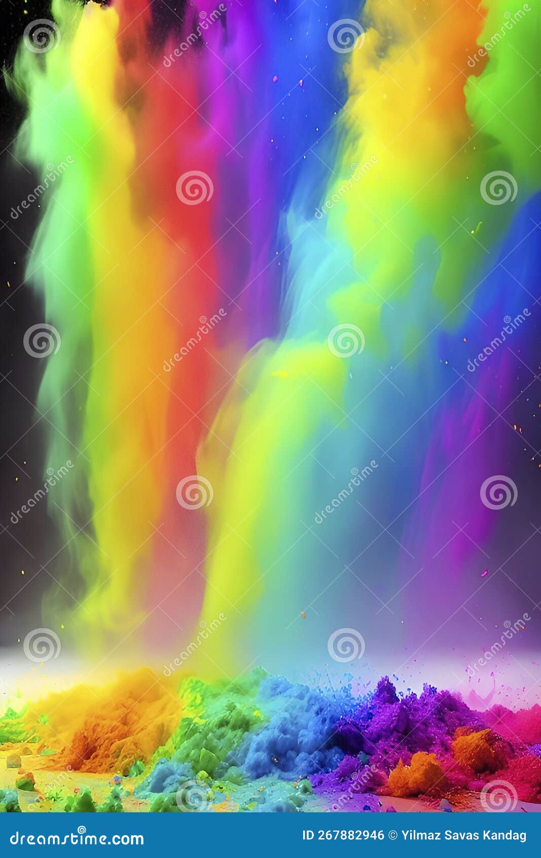 Colorful Powder Paint Explosion and Splashes for Background Stock ...