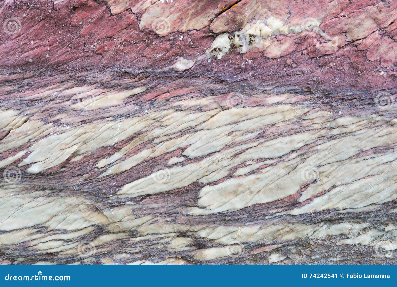 Metamorphic Quartzite Rock With Pattern Royalty-Free Stock Image ...