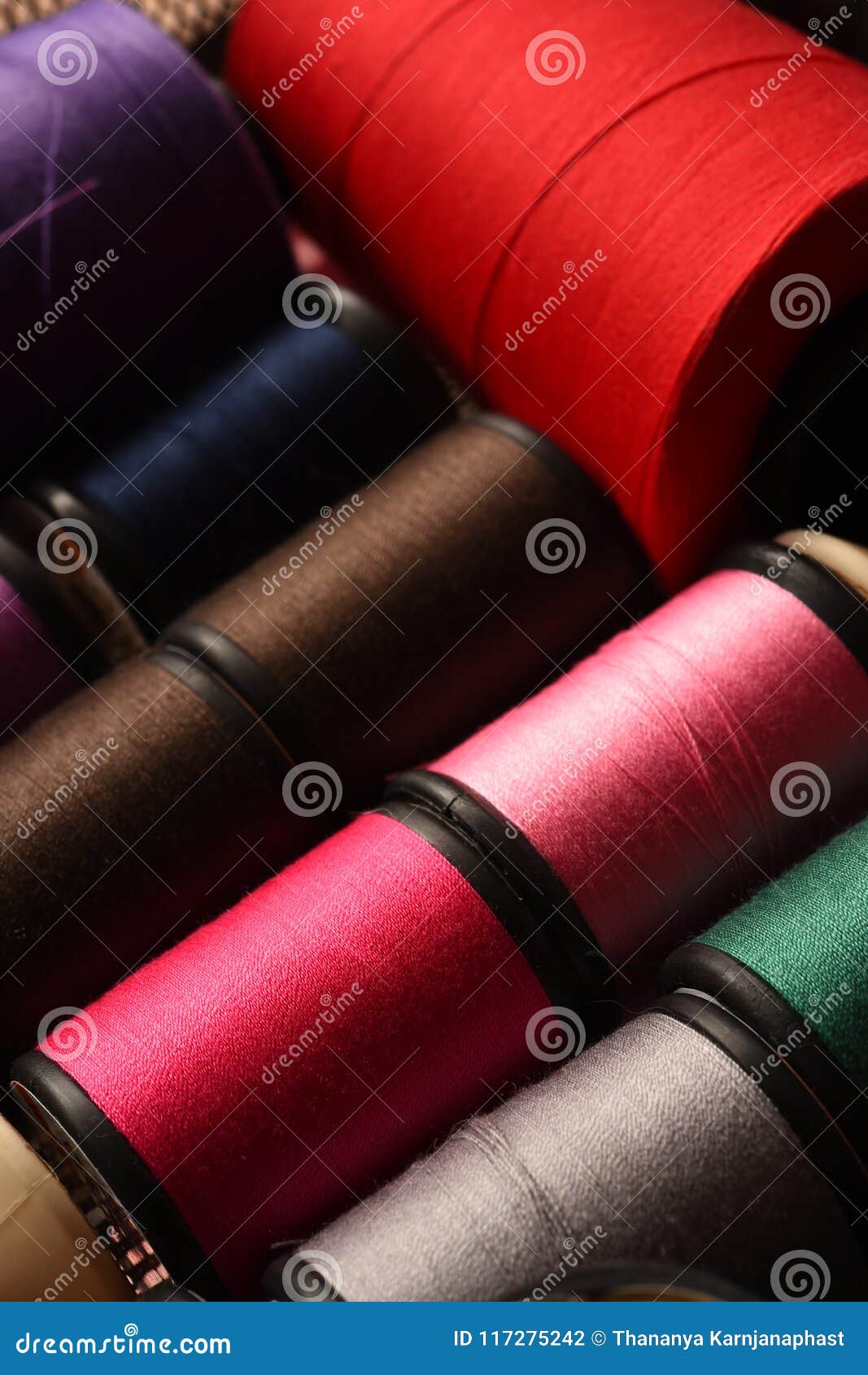 Close Up of Colorful Thread Spools Stock Photo - Image of object, tools ... Close Up of Colorful Thread Spools Stock Photo - Image of object, tools ...