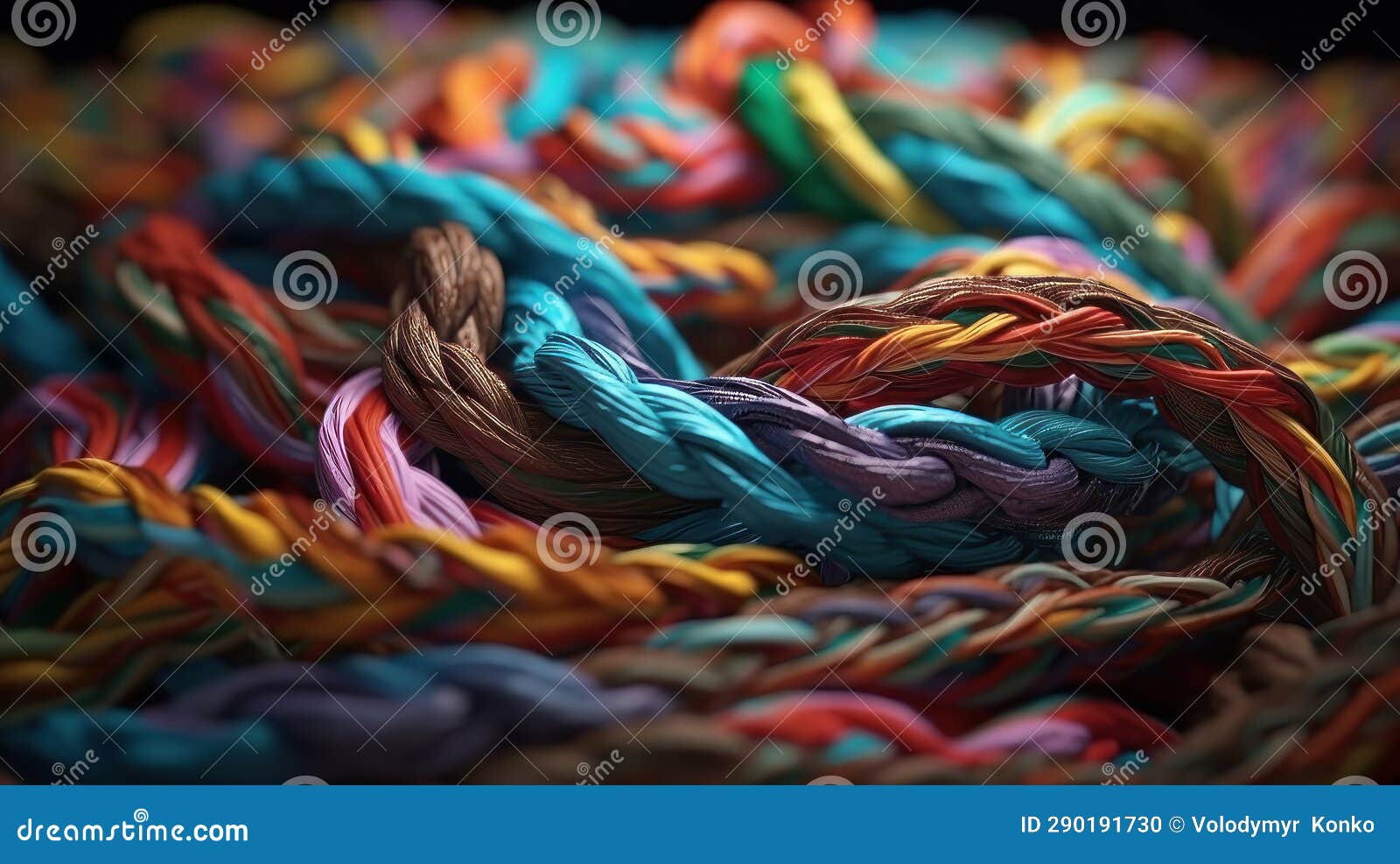 Close Up of Colorful Threads. Generative Ai Stock Photo - Image of ...
