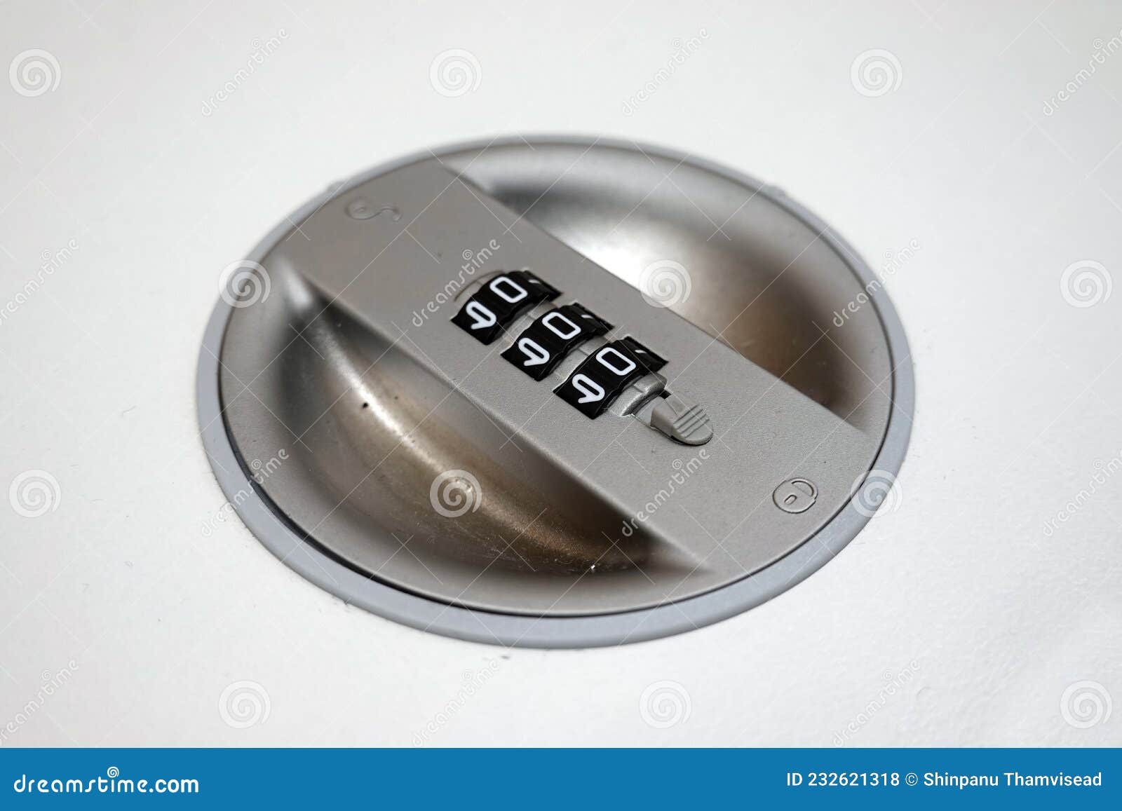 Close-up of a Combination Dial on a File Cabinet. Combination Lock on ...
