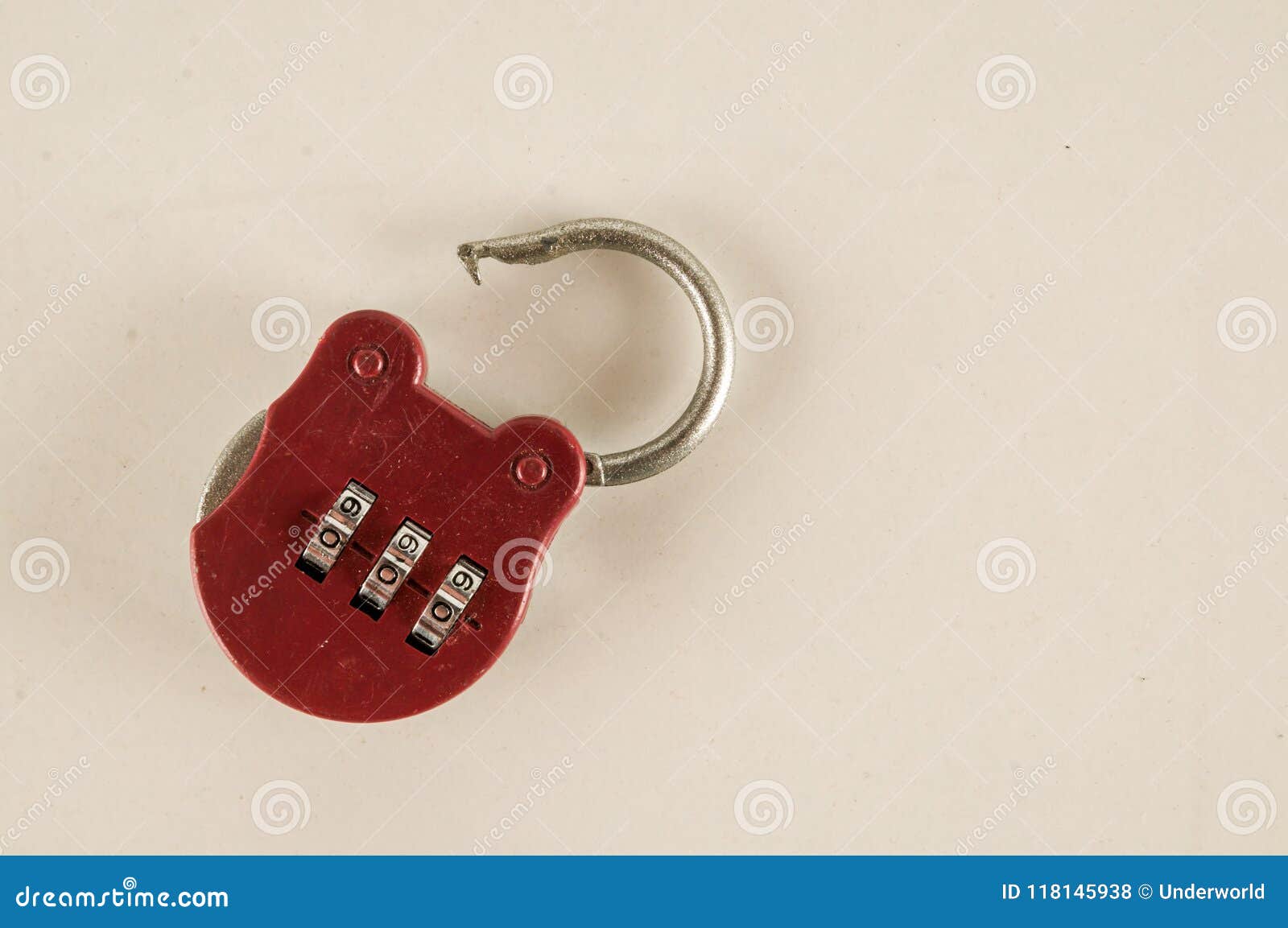 Close-up of Combination Lock Stock Photo - Image of lock, shot: 118145938