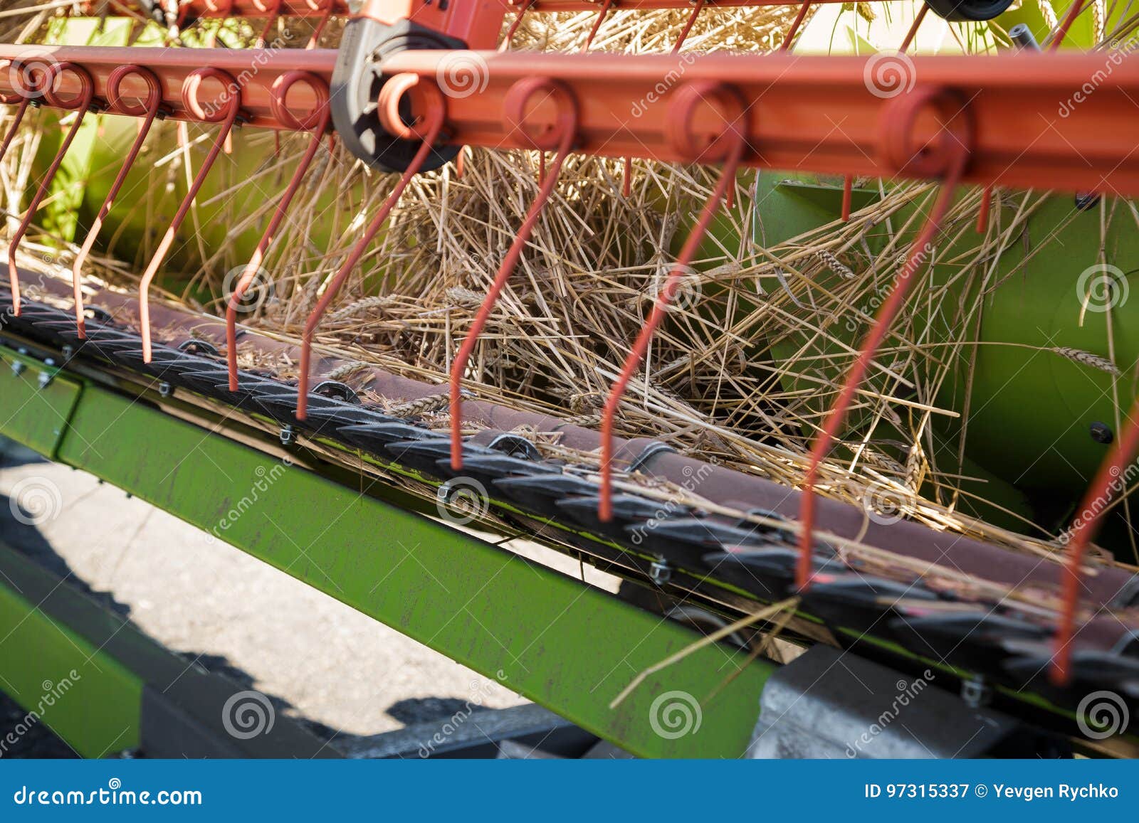 Close Up of Combine Harvester Header Stock Image - Image of farmland ...
