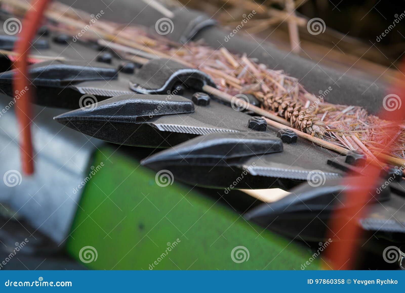 Close Up of Combine Harvester Header Stock Photo - Image of farming ...