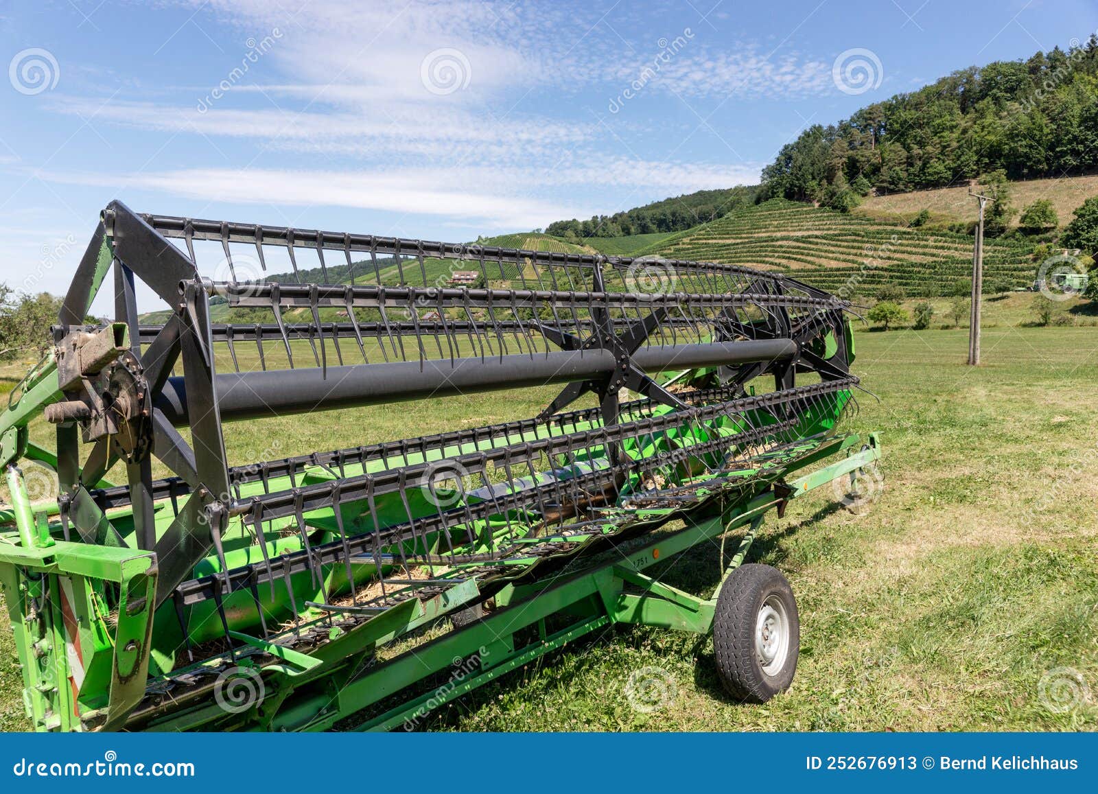 Close Up Combine Header for Harvest Stock Image - Image of harvest ...