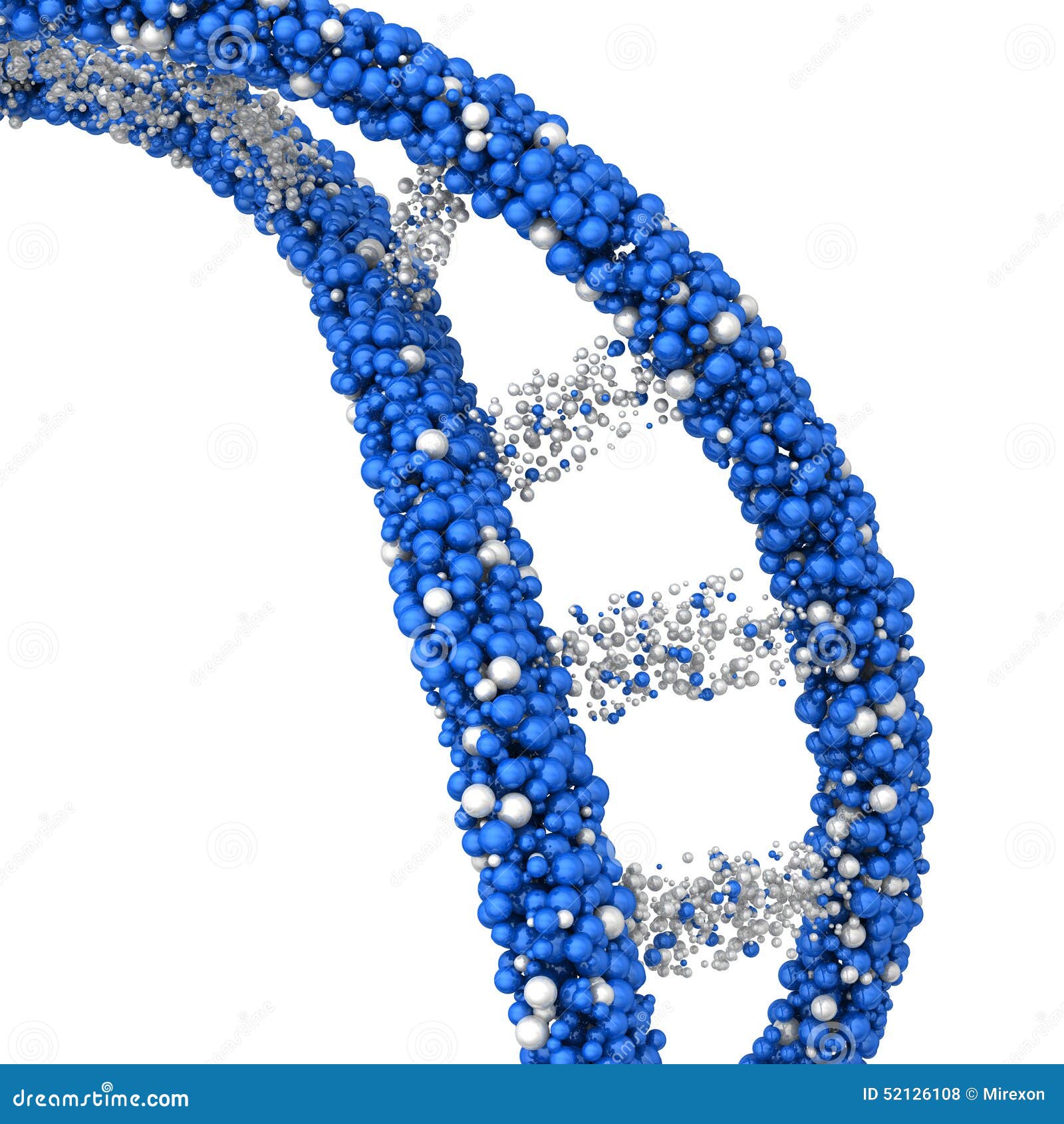 Close-up of the Combined Reflective Balls in DNA Stock Illustration ...