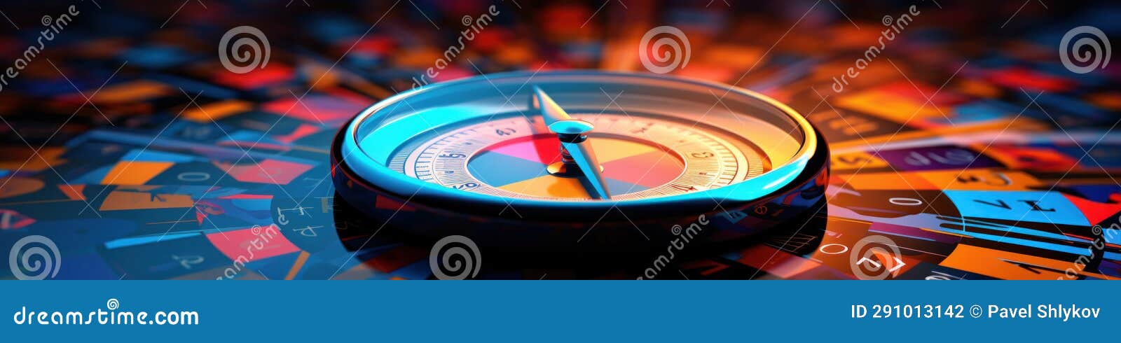 Close Up of Compass, Art Business & Innovation Stock Illustration ...