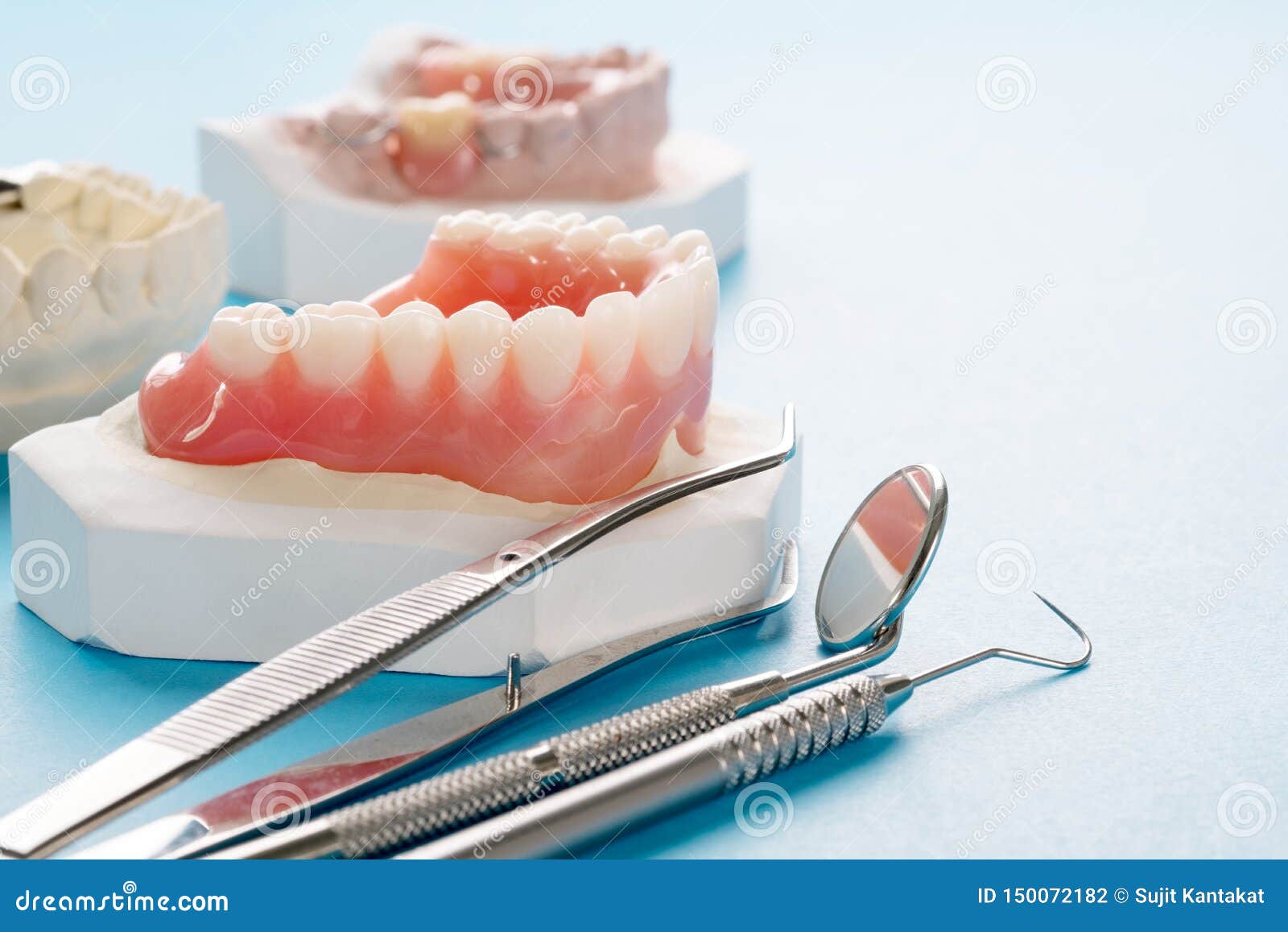 Complete Denture or Full Denture. Stock Photo - Image of plastic ...