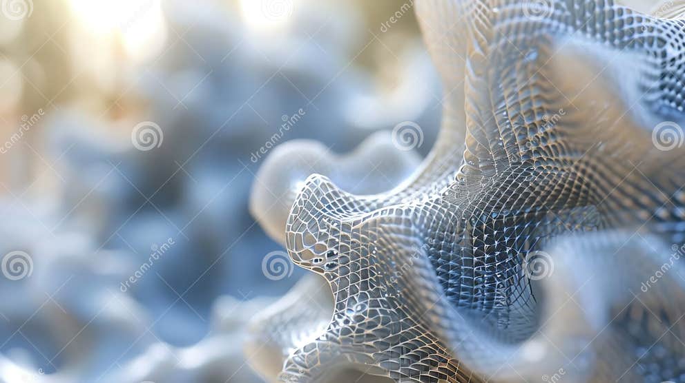 Close-up of a Complex 3D Abstract Mesh Structure Stock Image - Image of ...