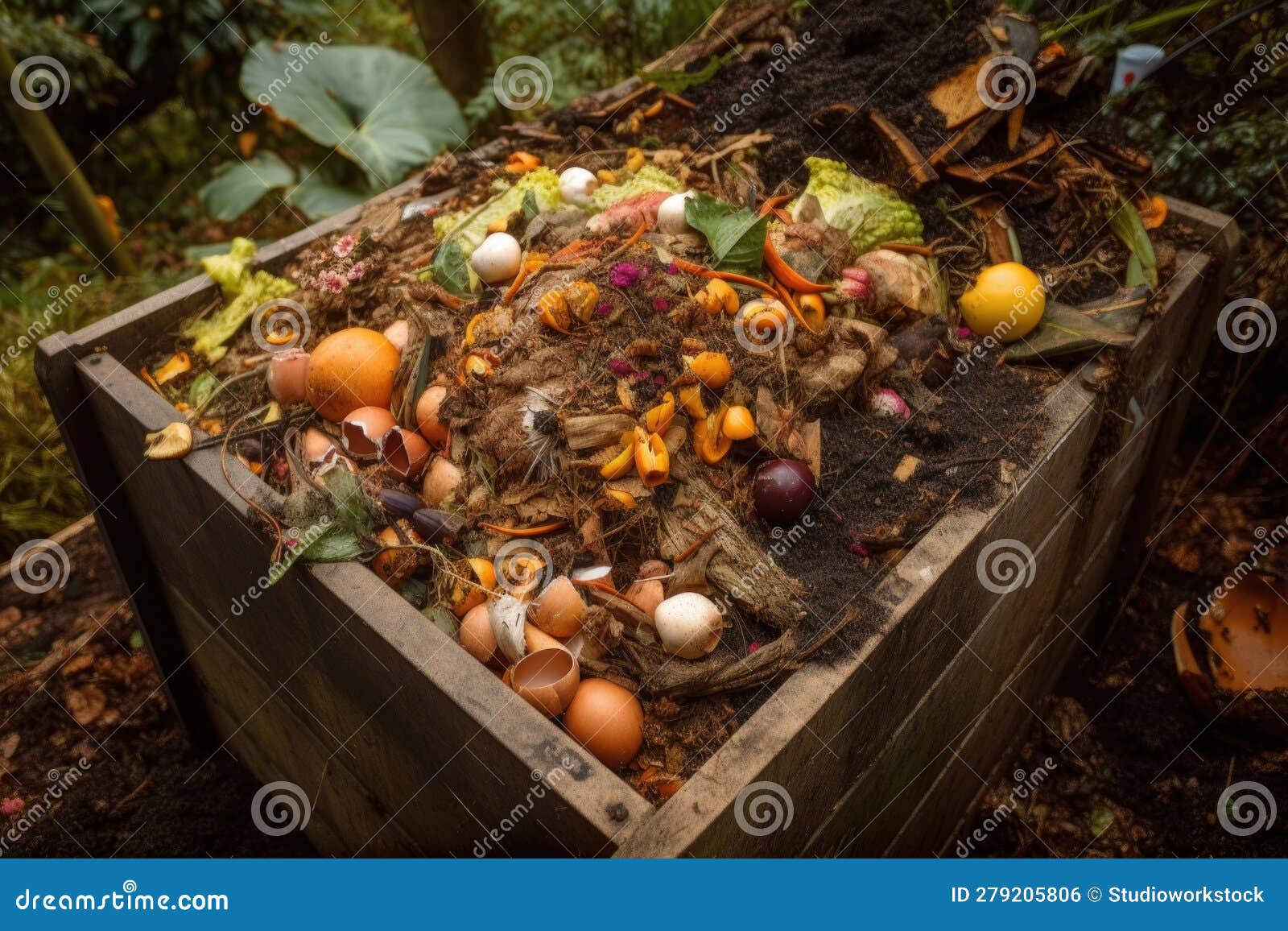 Close-up of Composting Bin with Odors, Worms, and Other Signs of ...