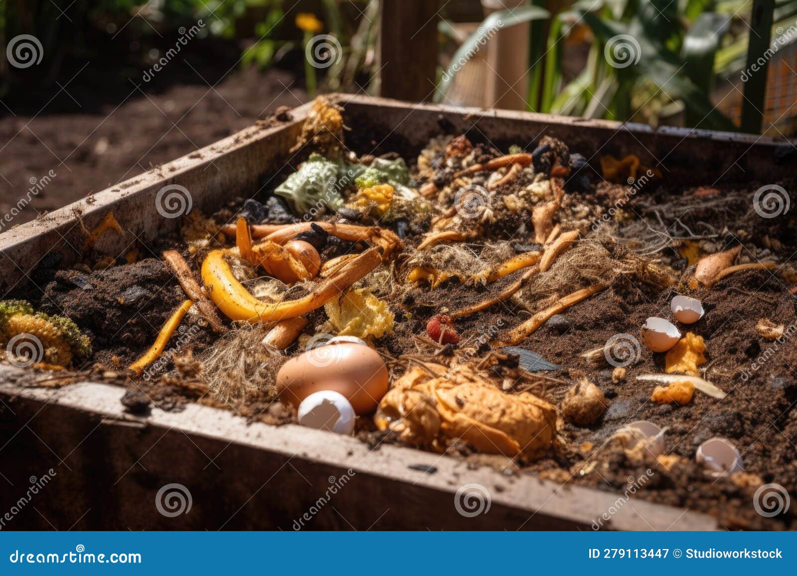 Close-up of Composting Bin, with Worms and Other Organisms Visible ...