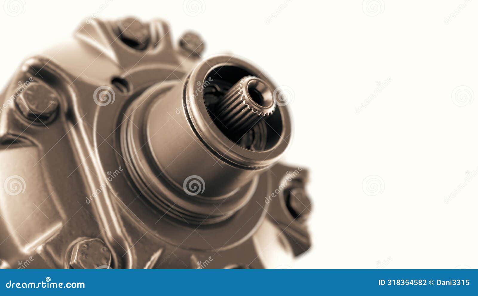 Close-Up of a Compressor Shaft with Mechanical Details Stock Photo ...