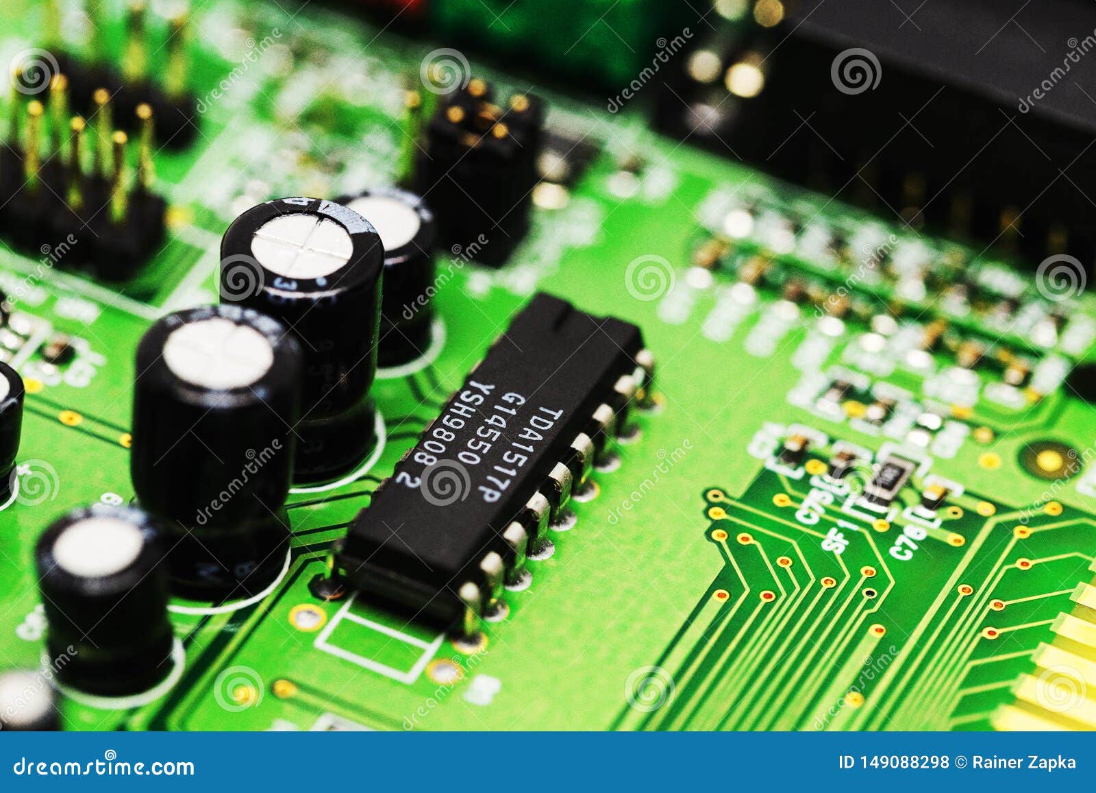A Close Up of a Computer Circuit Board Stock Photo - Image of close ...